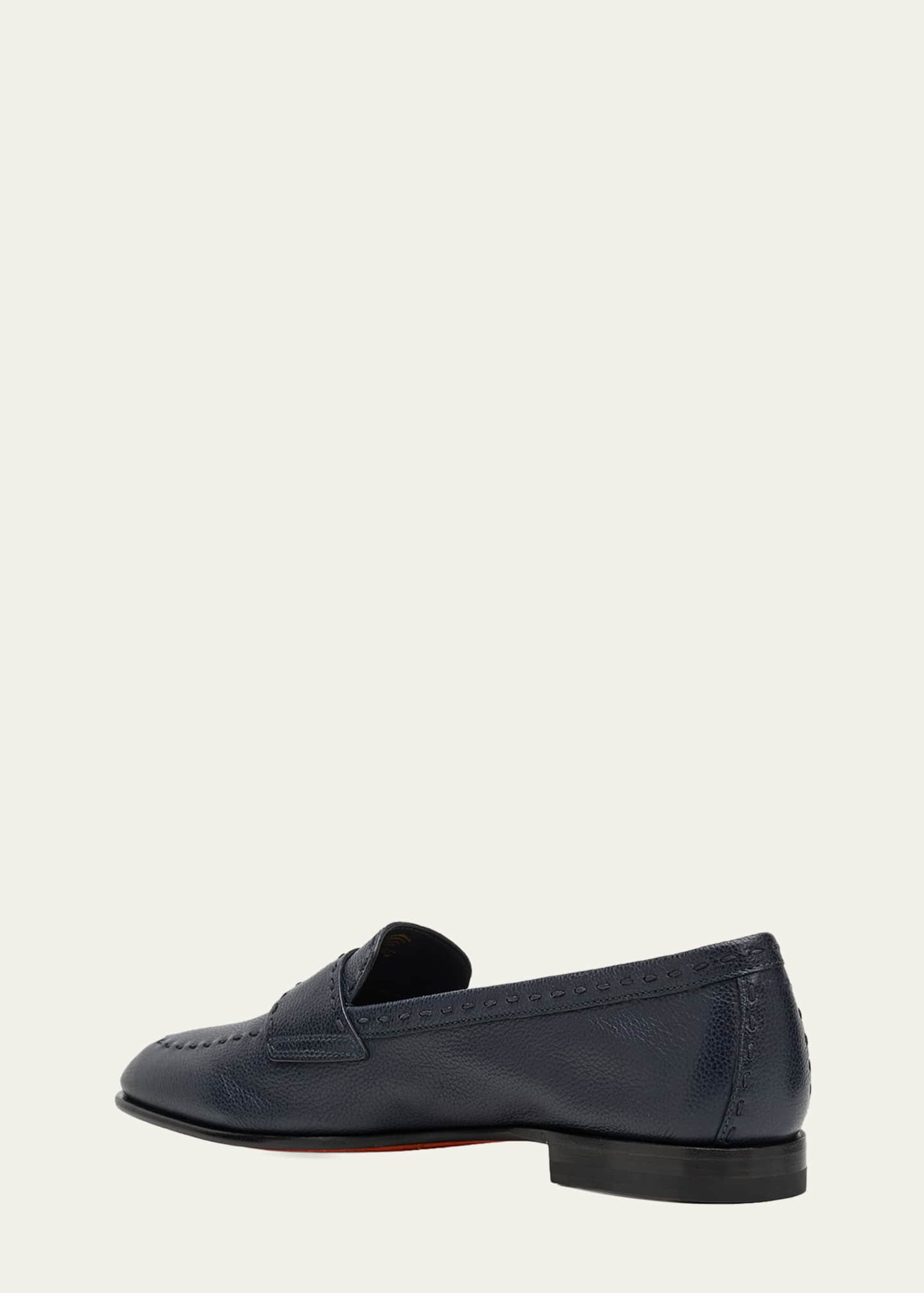 Santoni Marlene Leather Penny Loafers - Bergdorf Goodman