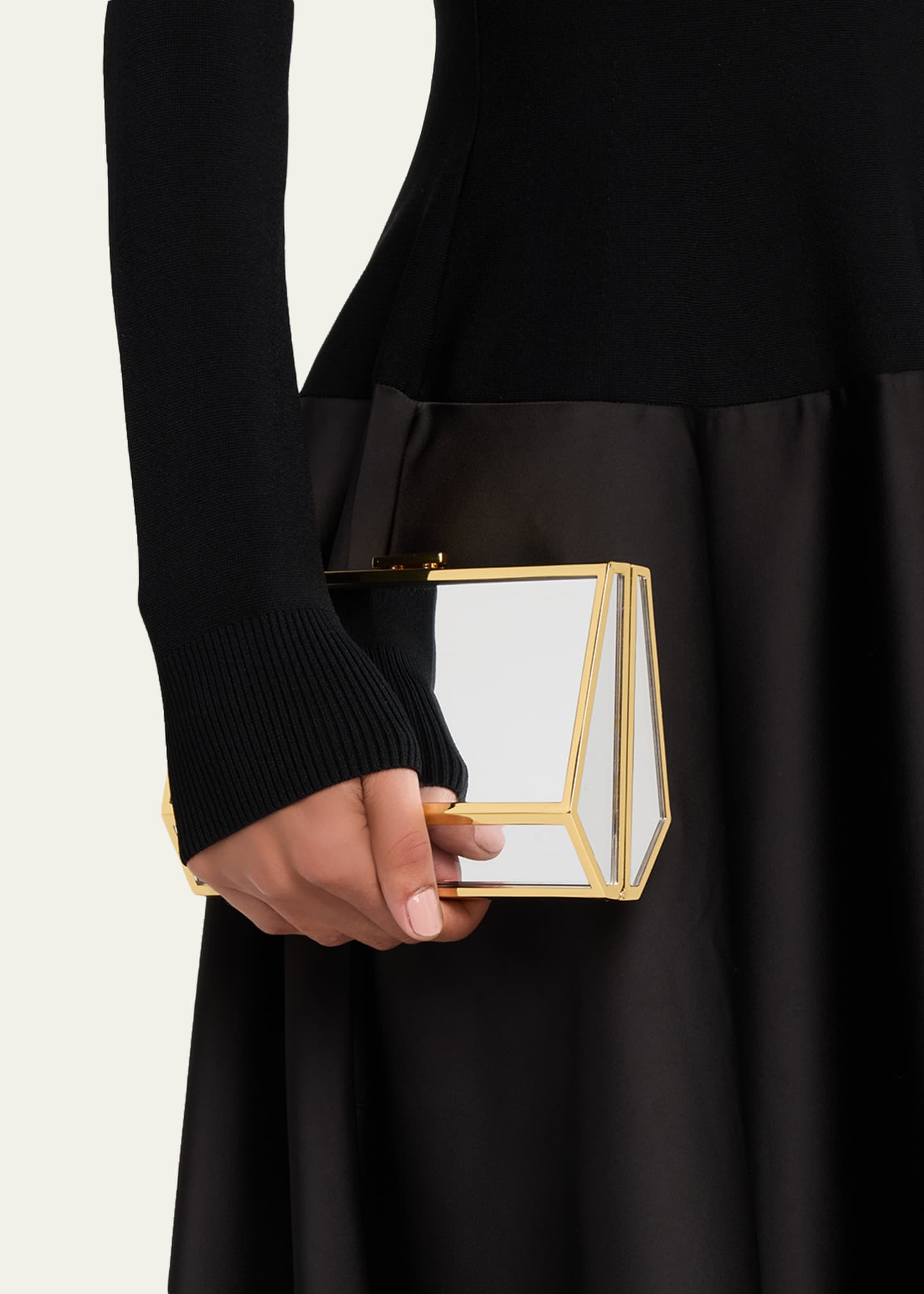 SIMKHAI Maddox Geometric Mirror Clutch Bag - Bergdorf Goodman