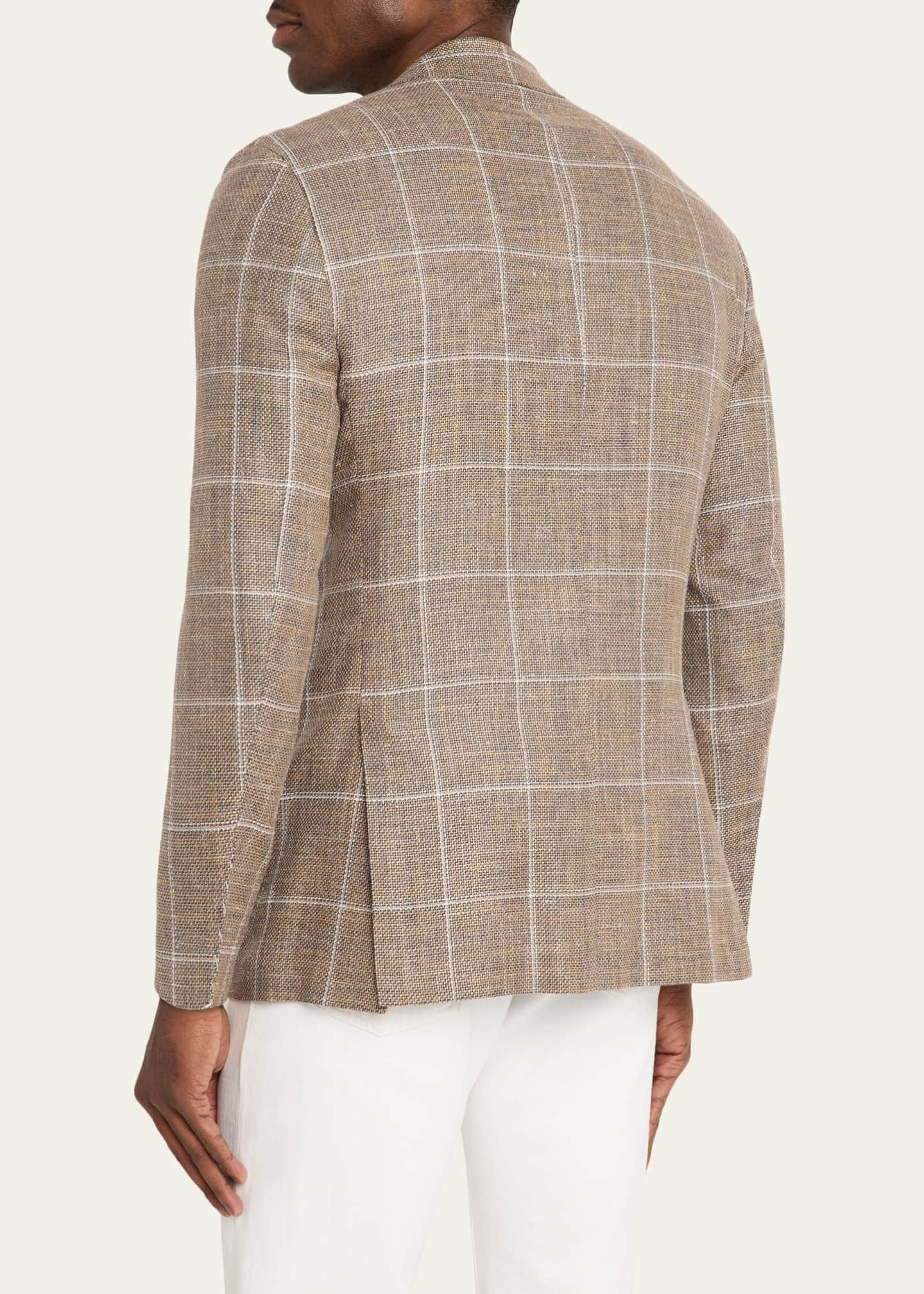 Kiton Men's Cashmere, Wool and Silk Windowpane Sport Coat - Bergdorf ...