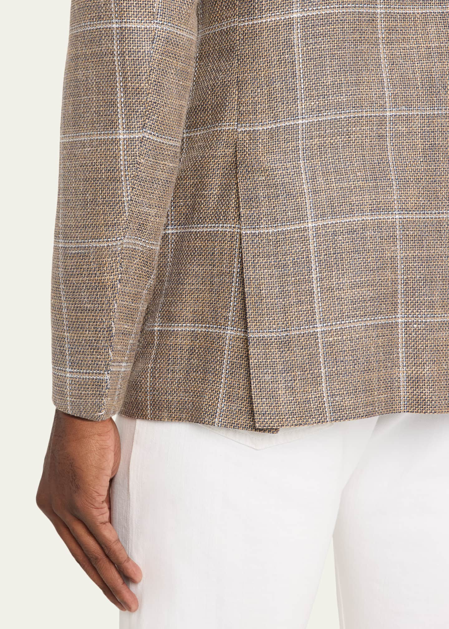 Kiton Men's Cashmere, Wool and Silk Windowpane Sport Coat - Bergdorf ...