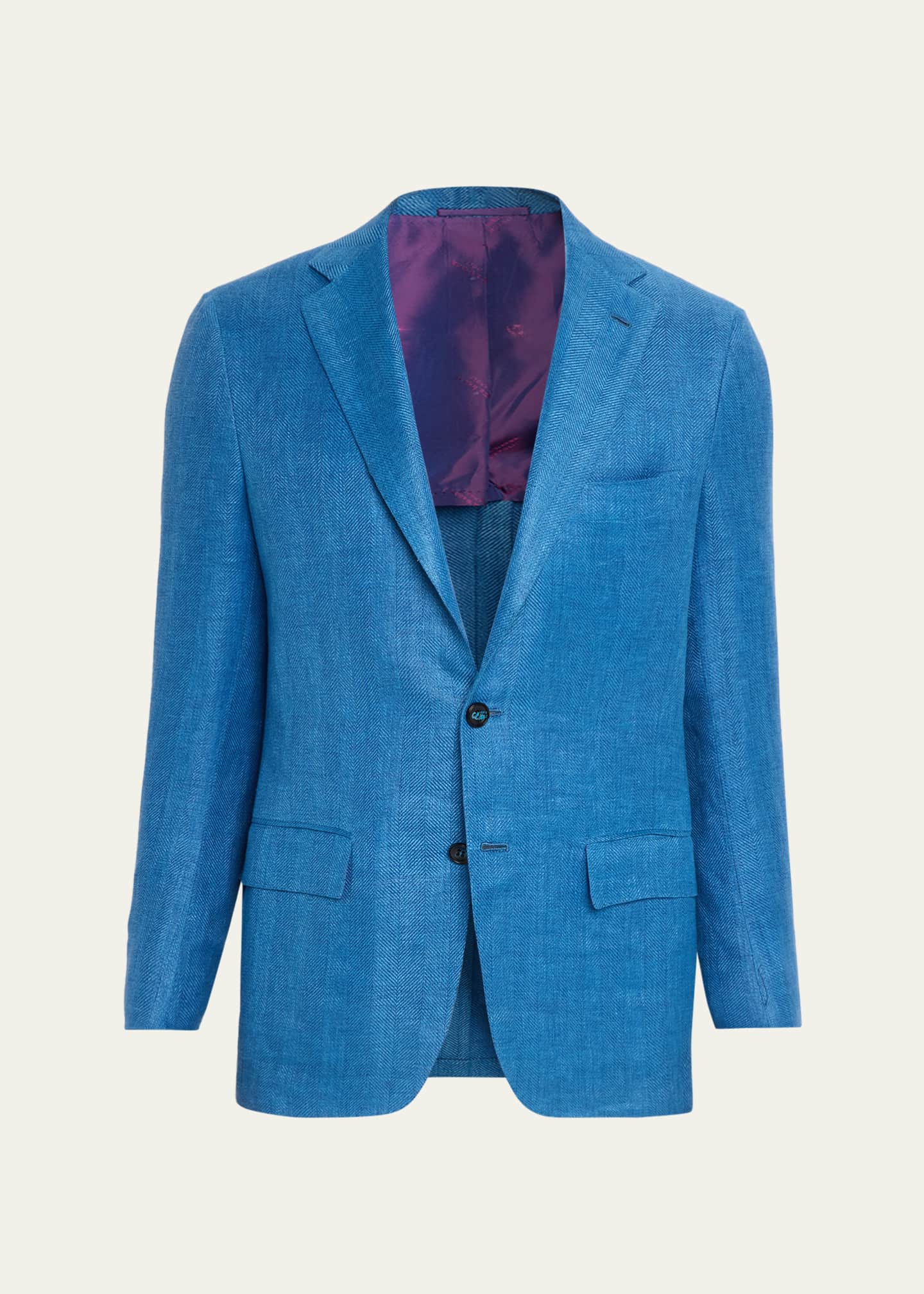 Kiton Men's Linen, Cashmere and Silk Herringbone Sport Coat - Bergdorf ...
