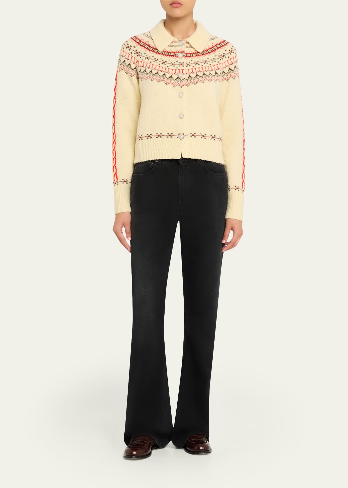 Guest in Residence Cloud Chalet Fair Isle Raglan Cardigan - Bergdorf ...