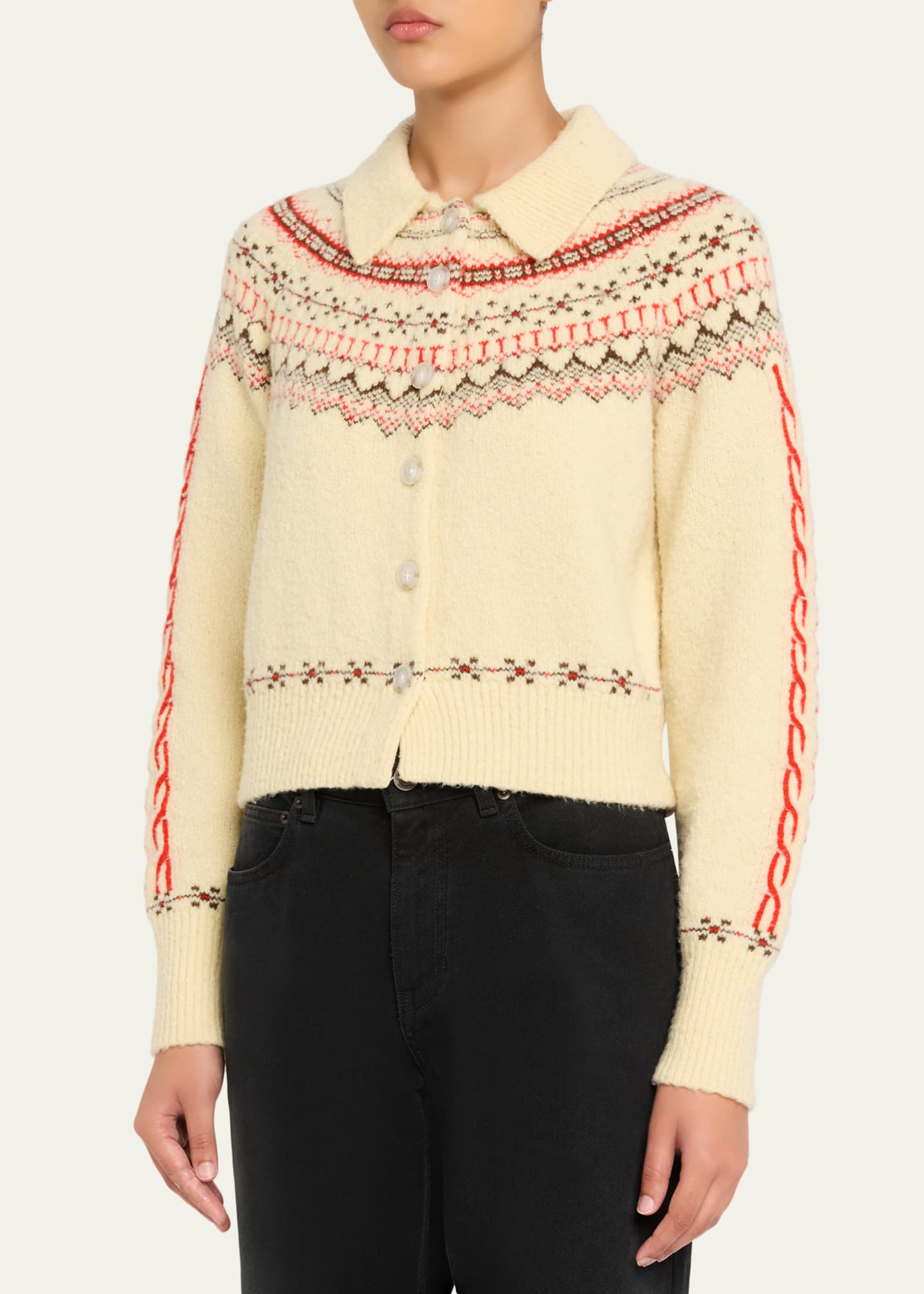 Guest in Residence Cloud Chalet Fair Isle Raglan Cardigan - Bergdorf ...