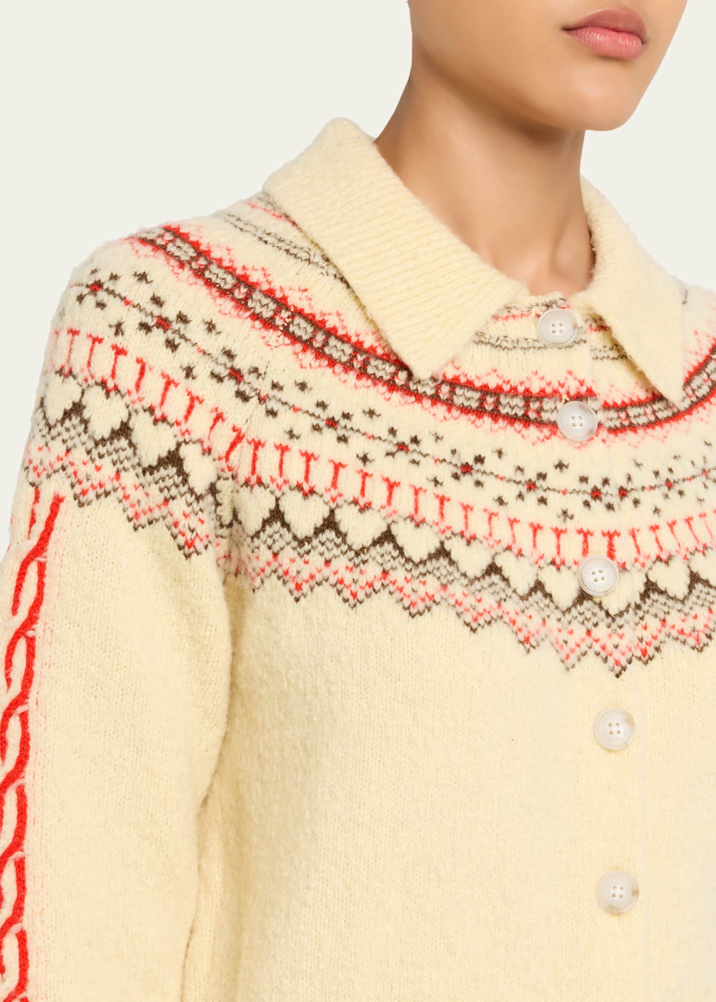 Guest in Residence Cloud Chalet Fair Isle Raglan Cardigan - Bergdorf ...