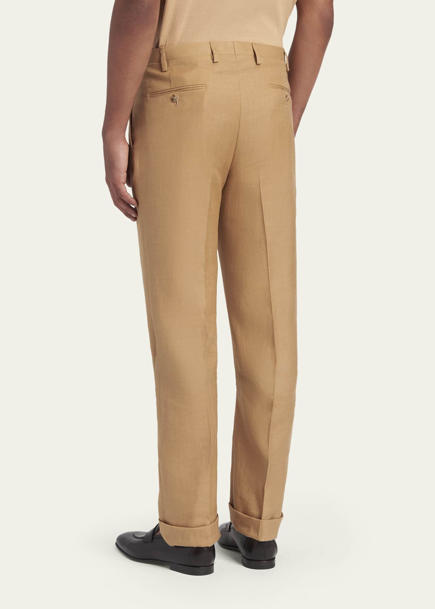 Kiton Men's Cashmere-Blend Straight Leg Pleated Trousers - Bergdorf Goodman