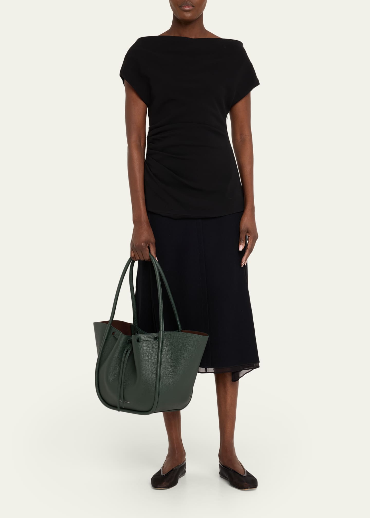 Proenza Schouler Large Ruched Pebbled Leather Tote Bag - Bergdorf Goodman