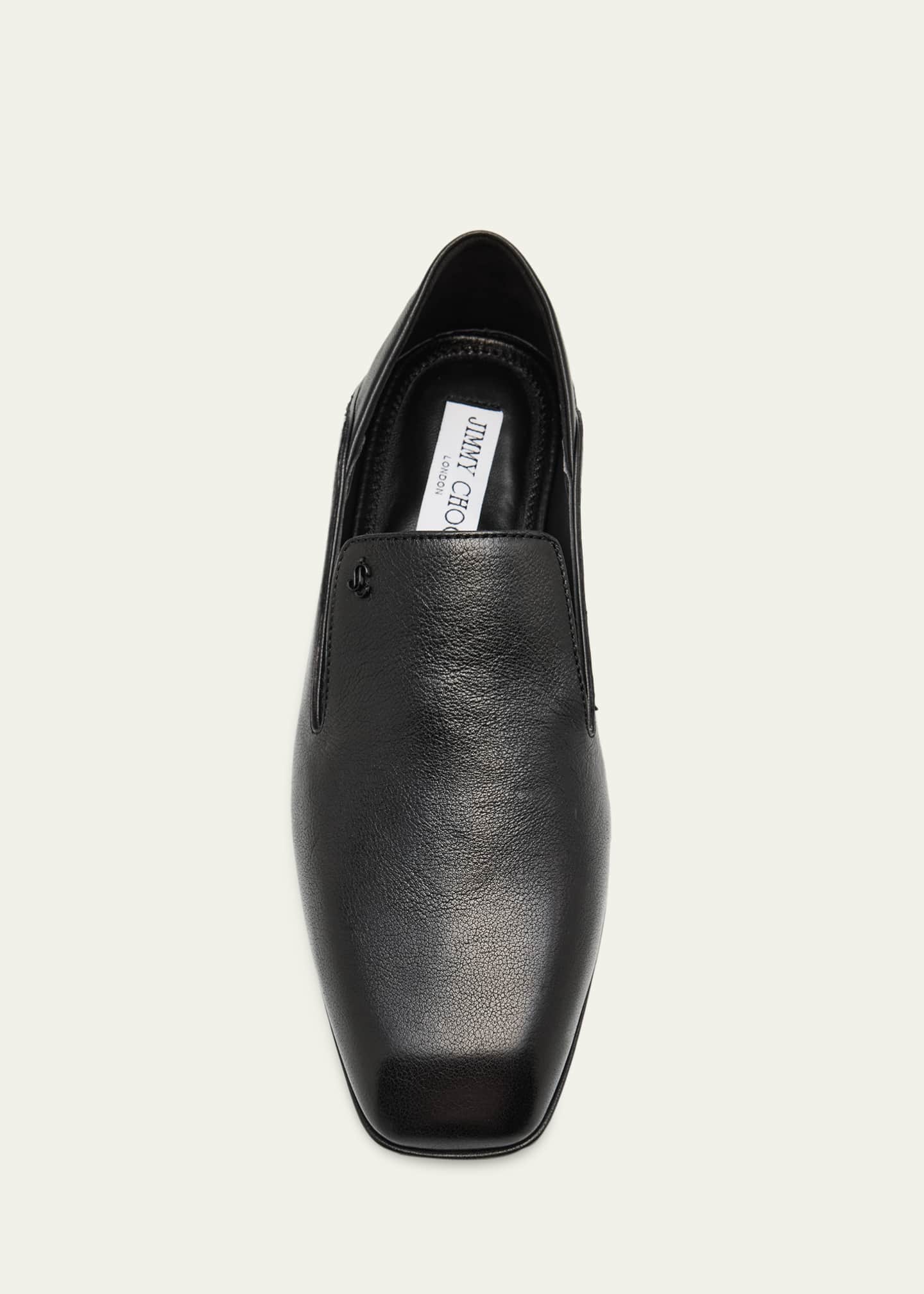 Jimmy Choo Elliot Leather Slippers - Bergdorf Goodman