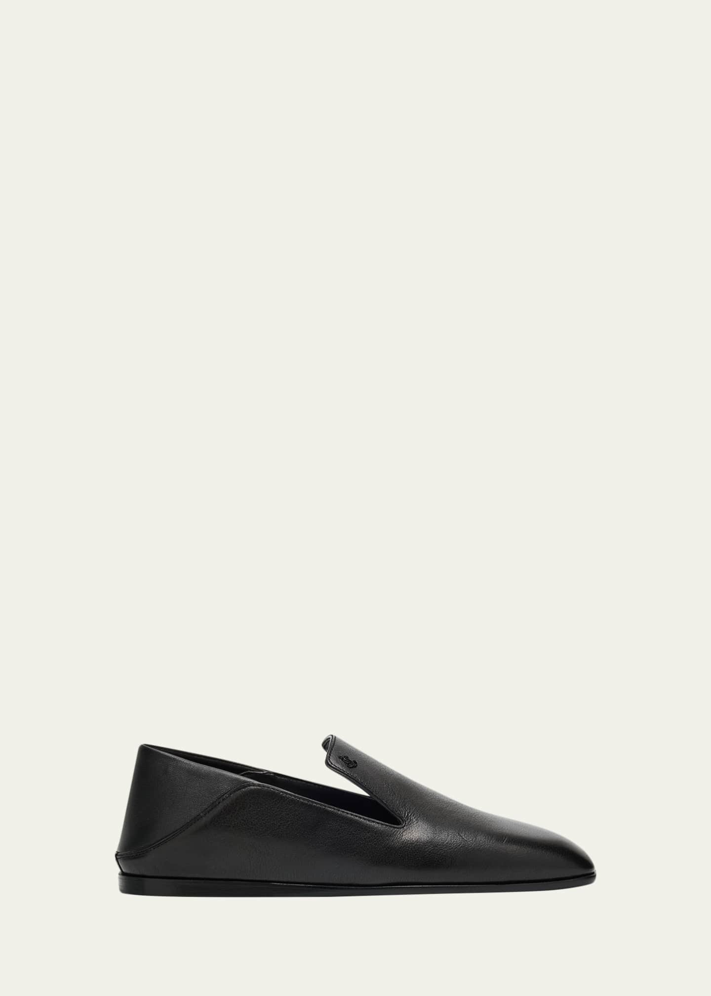 Jimmy Choo Elliot Leather Slippers - Bergdorf Goodman