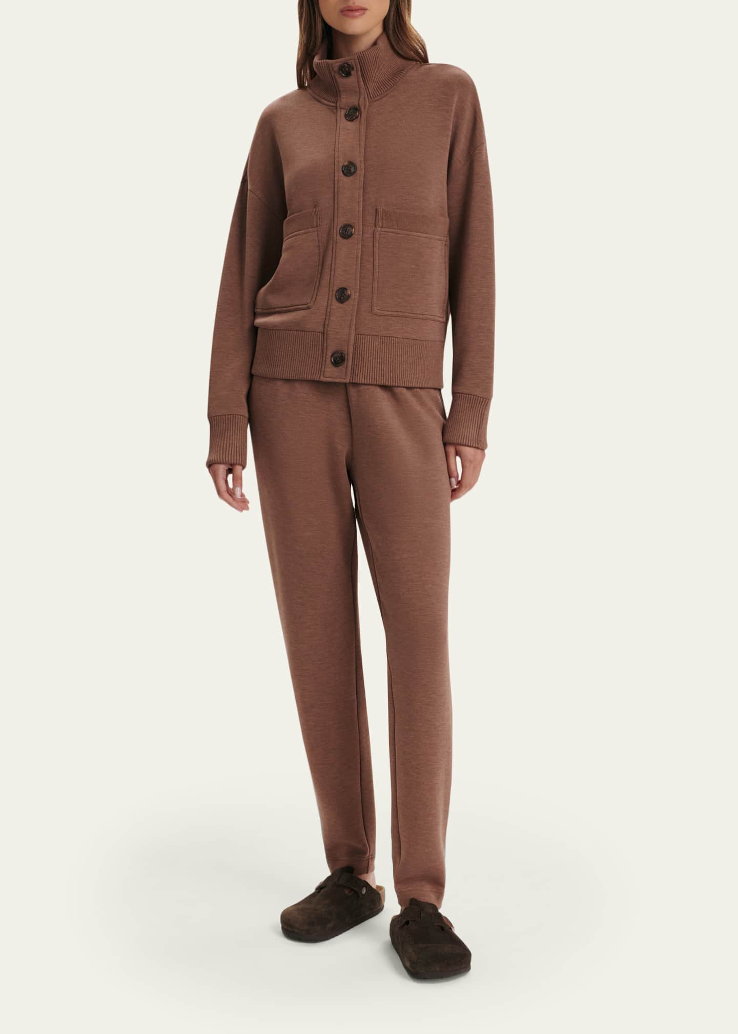 Varley Sabrina Button-Front Sweatshirt - Bergdorf Goodman