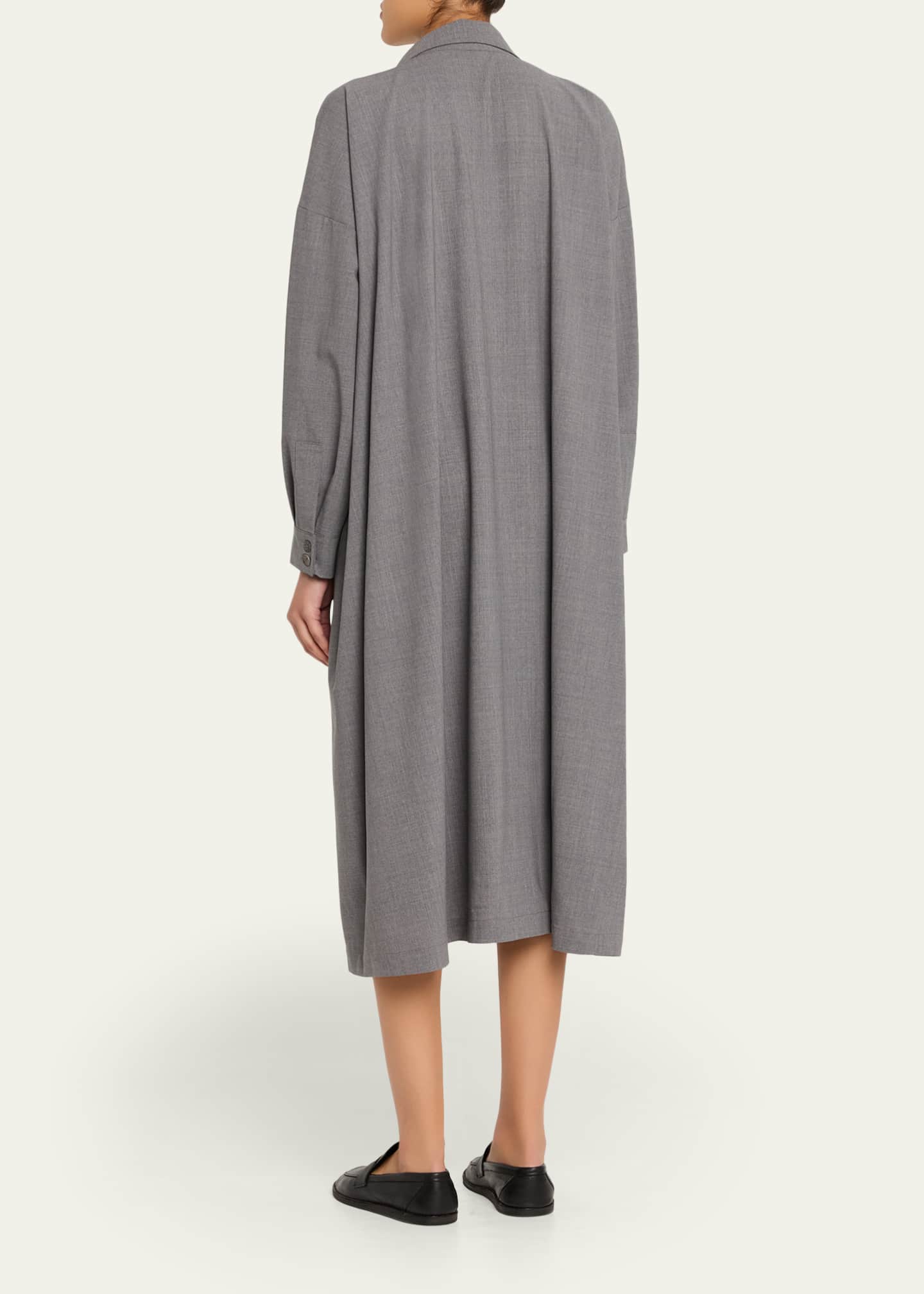 Eskandar Angle To Front Side Seam Shirtdress With Collar - Bergdorf Goodman