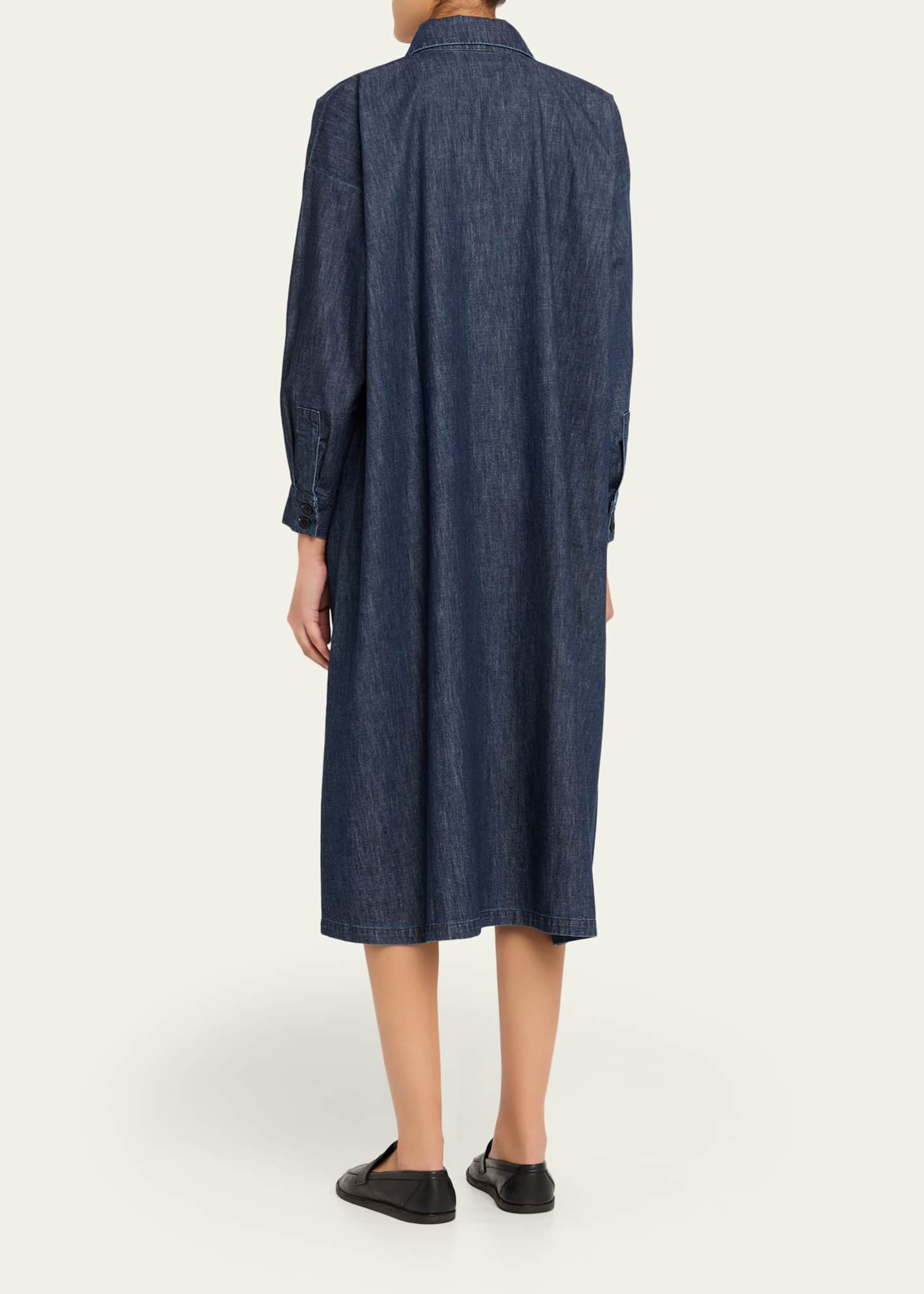 Eskandar Angle To Front Side Seam Shirt Dress With Collar - Bergdorf ...