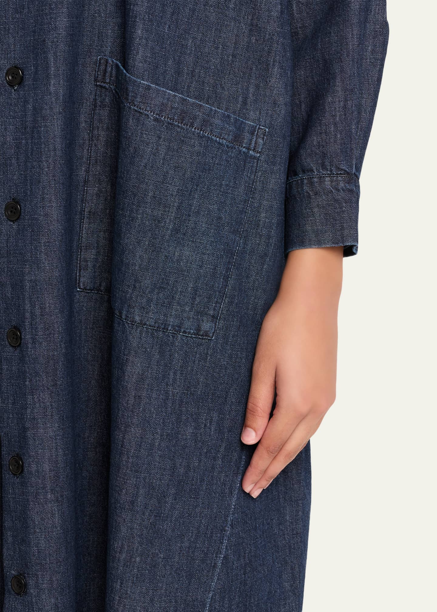 Eskandar Angle To Front Side Seam Shirt Dress With Collar - Bergdorf ...