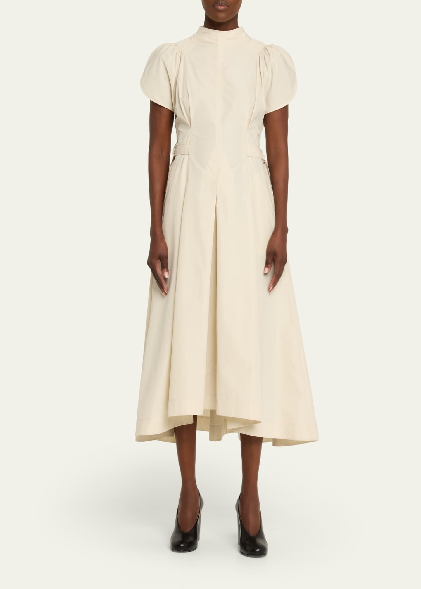 3.1 Phillip Lim A-Line Tulip-Sleeve Midi Dress - Bergdorf Goodman