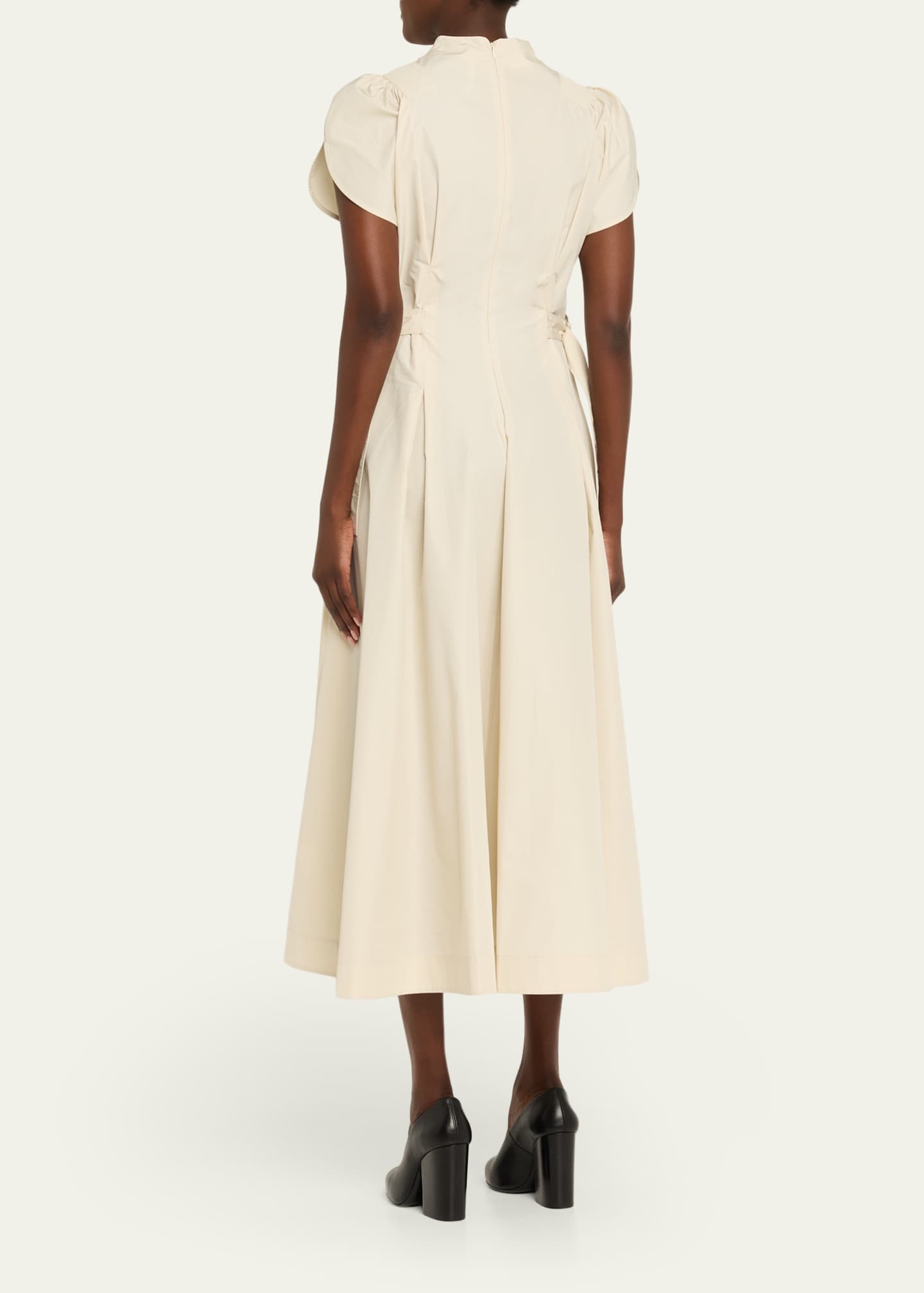 3.1 Phillip Lim A-Line Tulip-Sleeve Midi Dress - Bergdorf Goodman