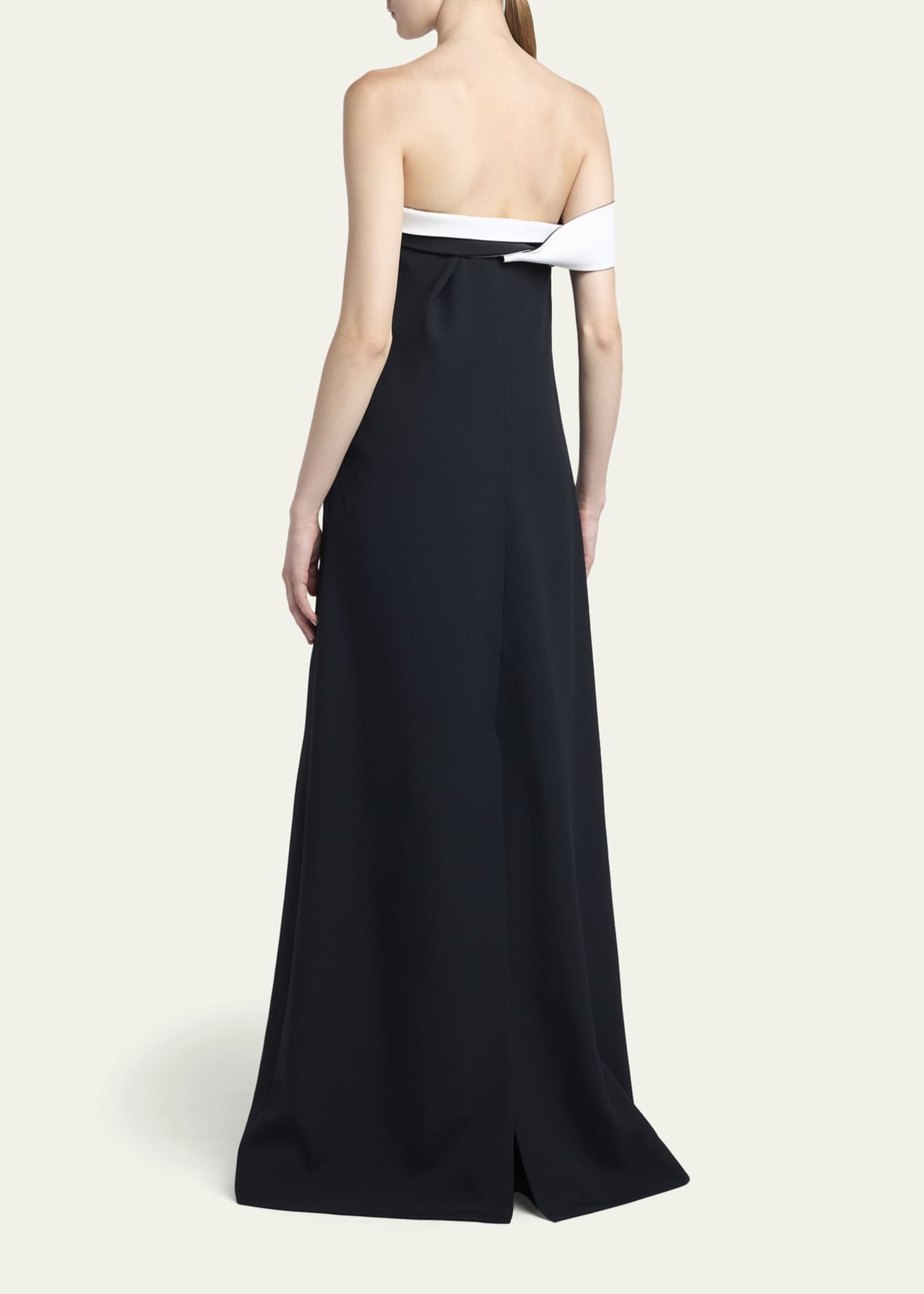 TOM FORD Bicolor Twisted Off-The-Shoulder Satin Gown - Bergdorf Goodman