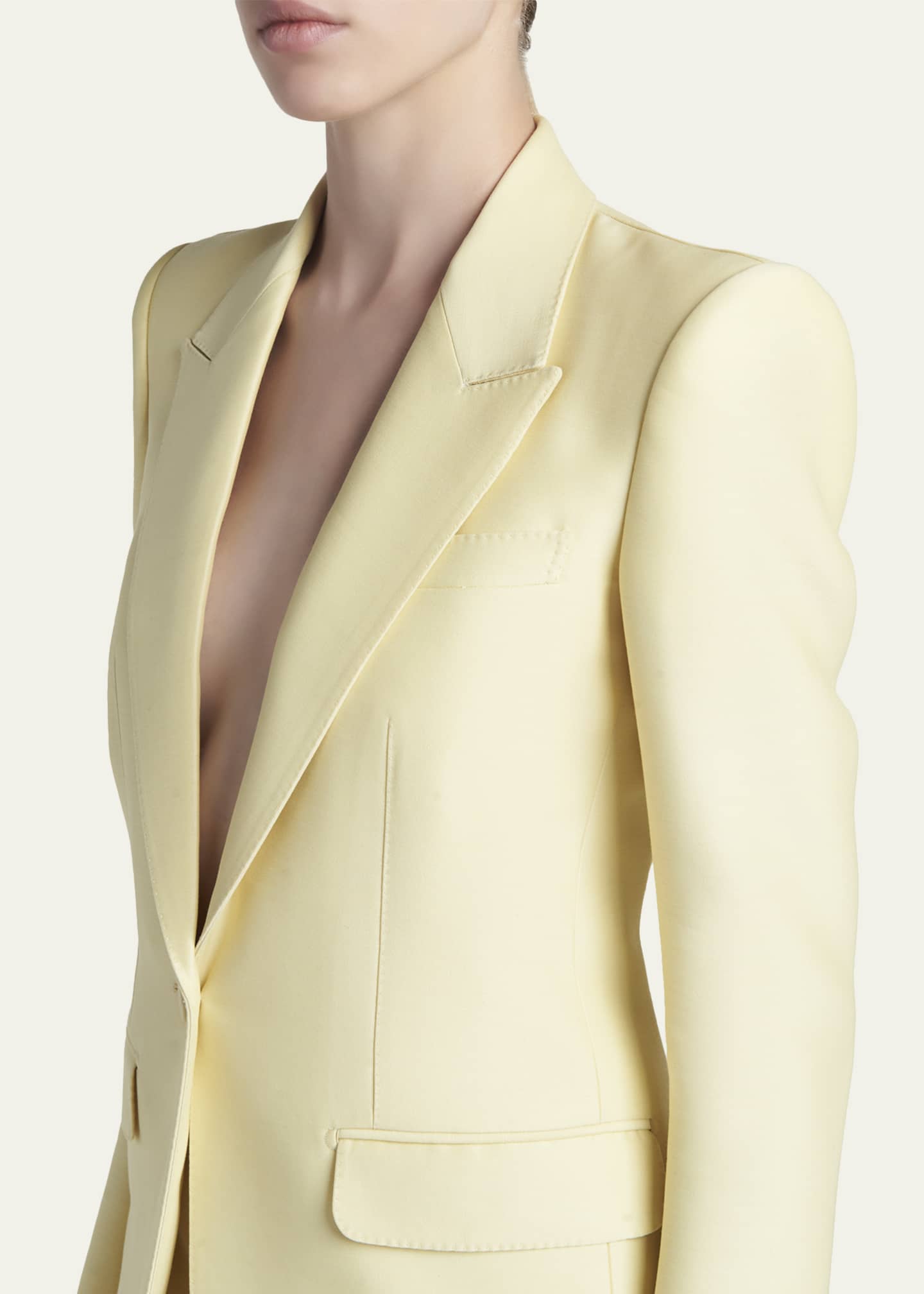 TOM FORD Wool Silk Single-Breasted Jacket - Bergdorf Goodman