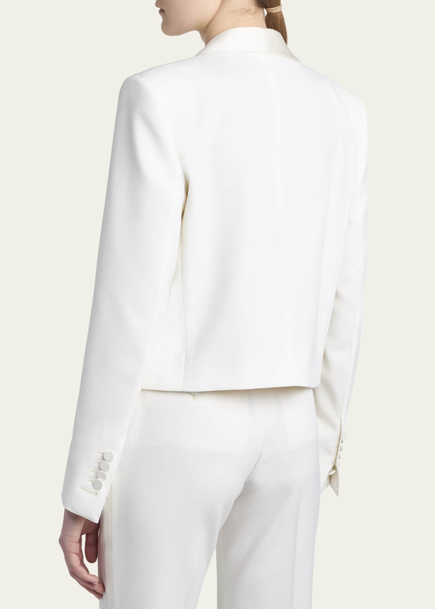 TOM FORD Grain De Poudre Crop Open Blazer - Bergdorf Goodman