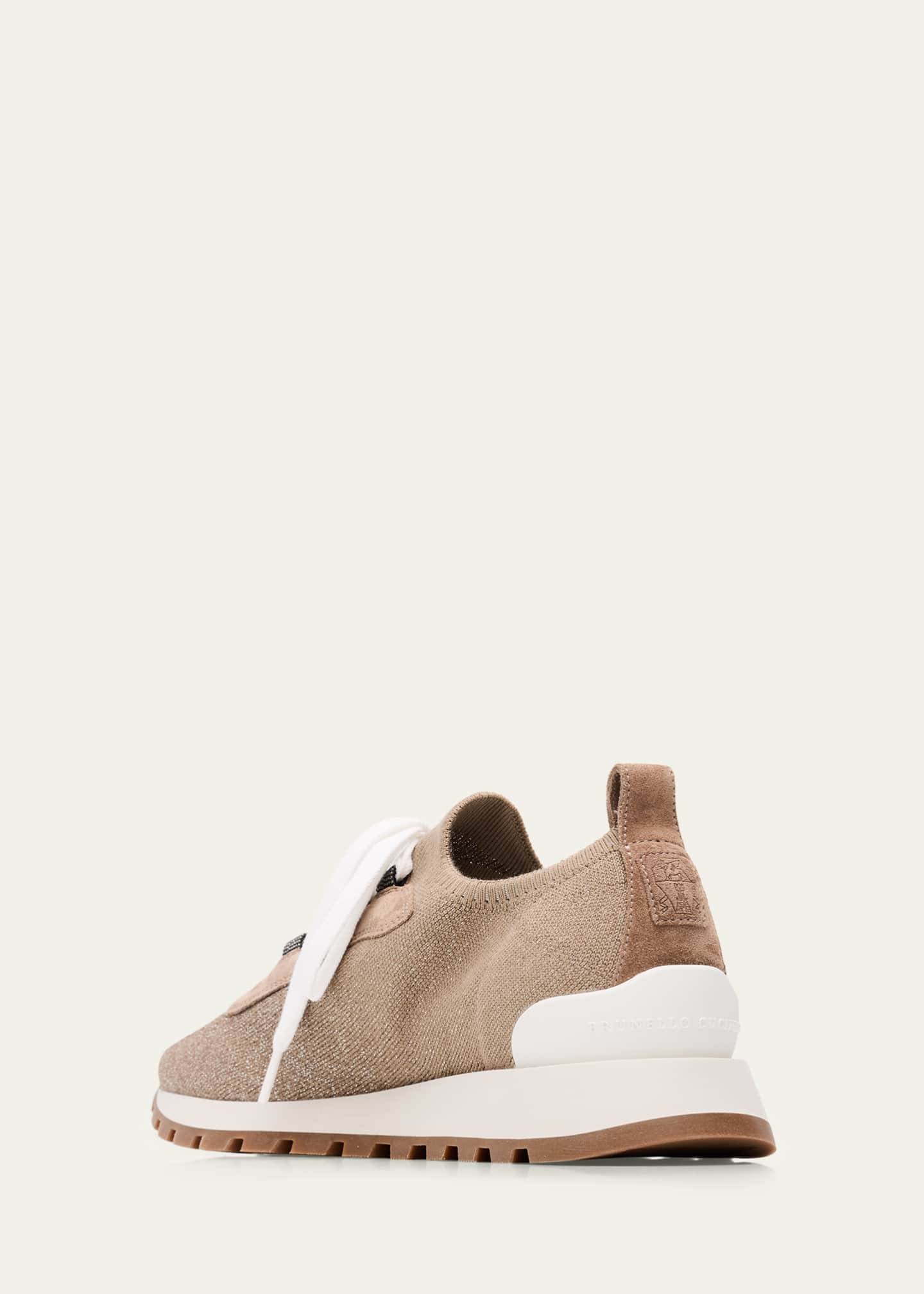 Brunello Cucinelli Sparkling Knit Runner Sneakers - Bergdorf Goodman
