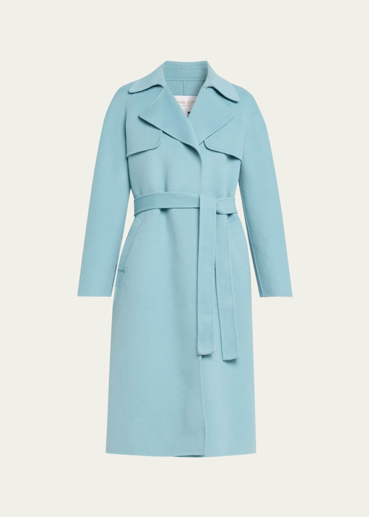 Michael Kors Collection Wrap-Front Plush Wool Coat - Bergdorf Goodman