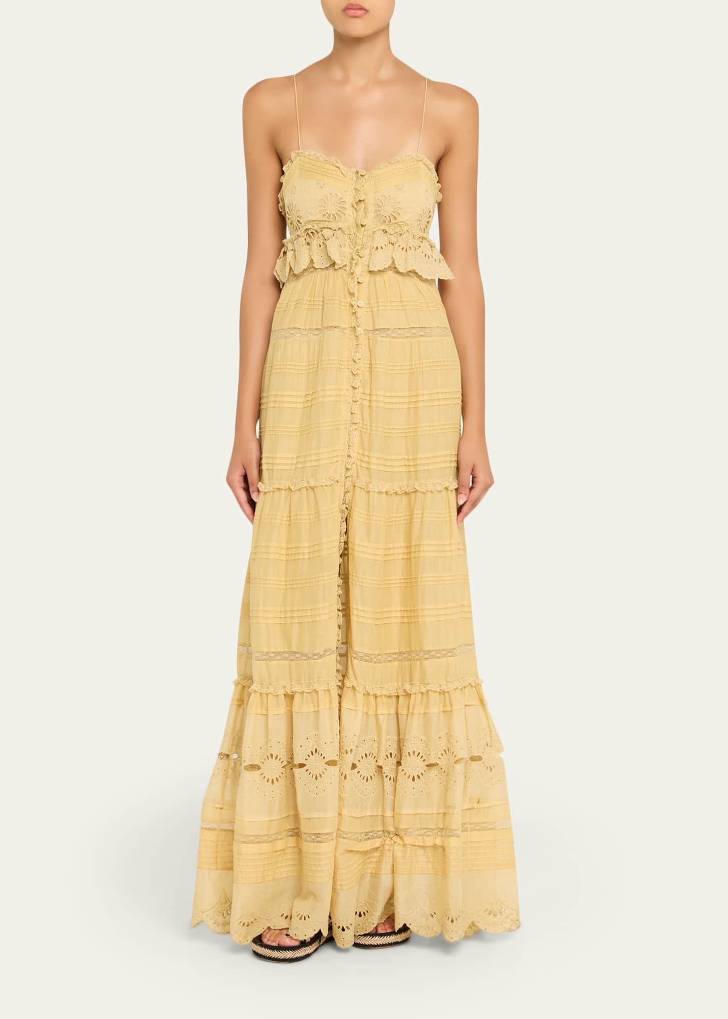 Etoile Isabel Marant Paule Sleeveless Tiered Maxi Dress - Bergdorf Goodman