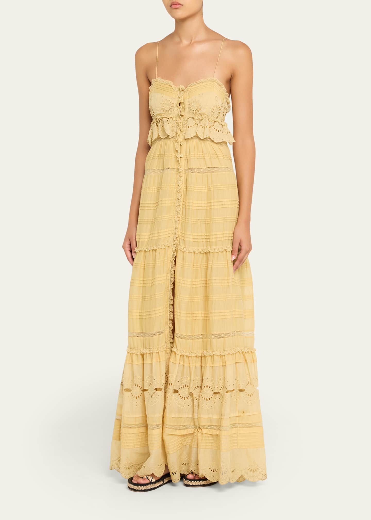 Etoile Isabel Marant Paule Sleeveless Tiered Maxi Dress - Bergdorf Goodman