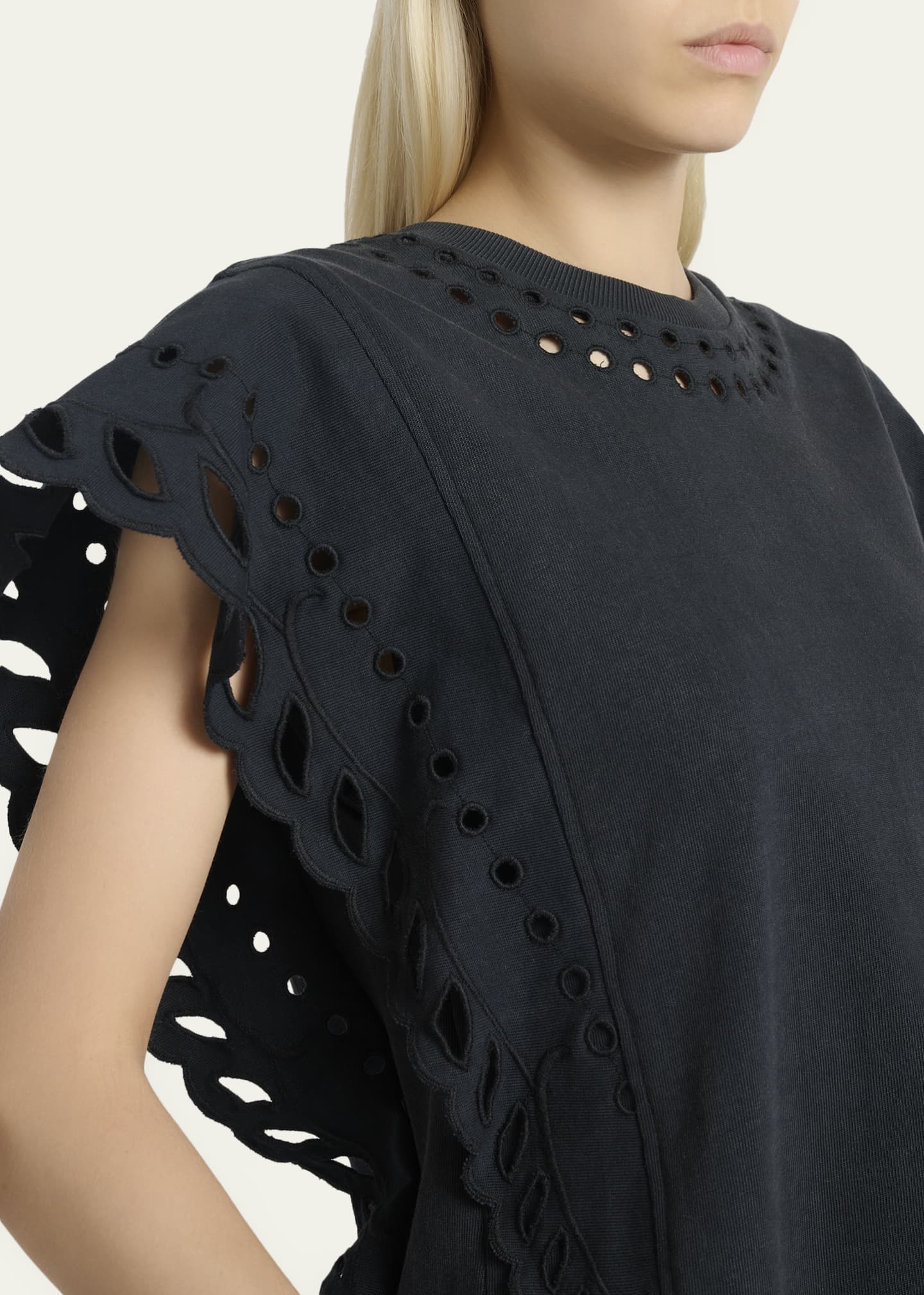 Etoile Isabel Marant Odyle Eyelet Embroidered Ruffle Blouse - Bergdorf ...