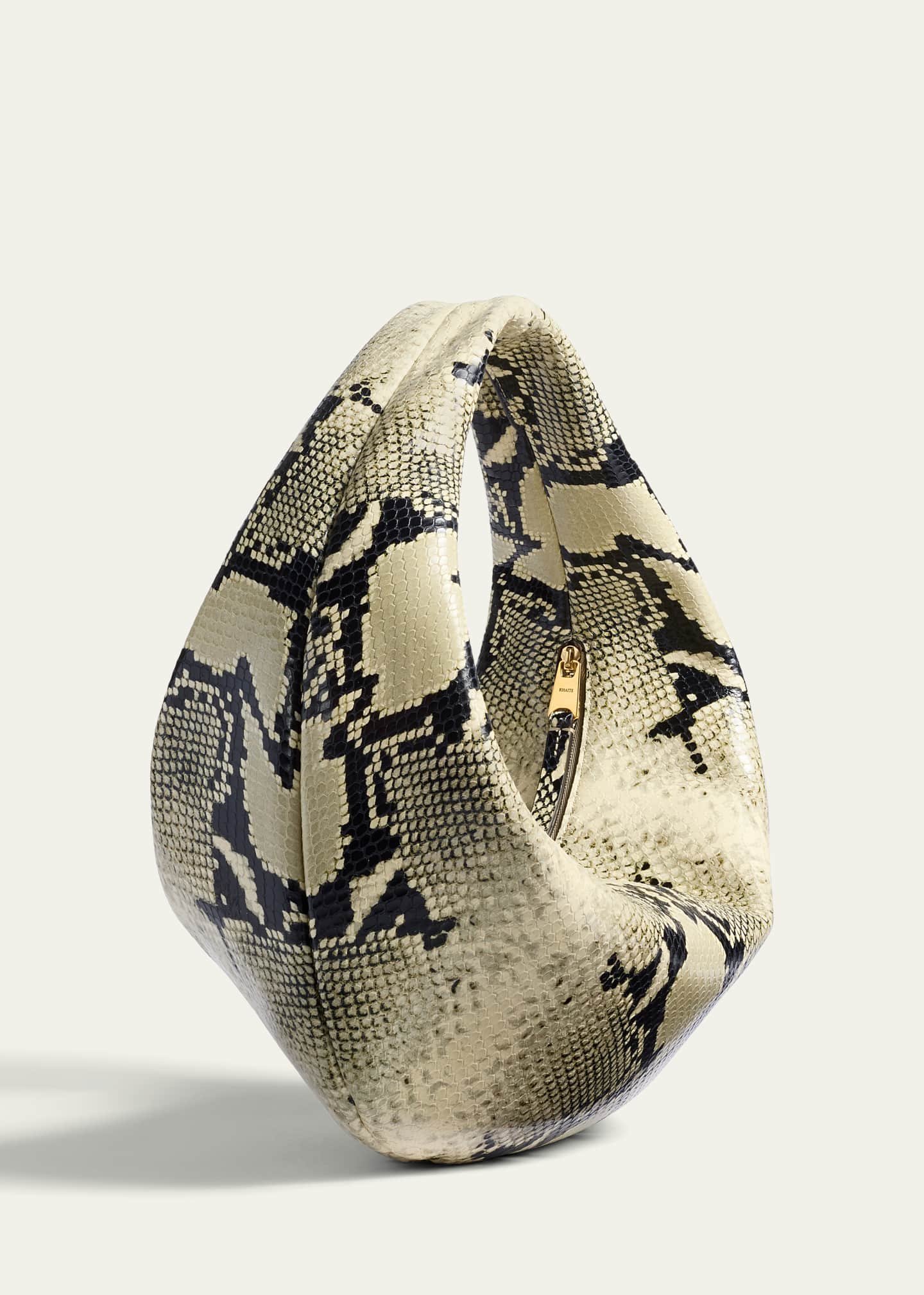 Khaite Olivia Medium Python-Embossed Leather Hobo Bag - Bergdorf Goodman