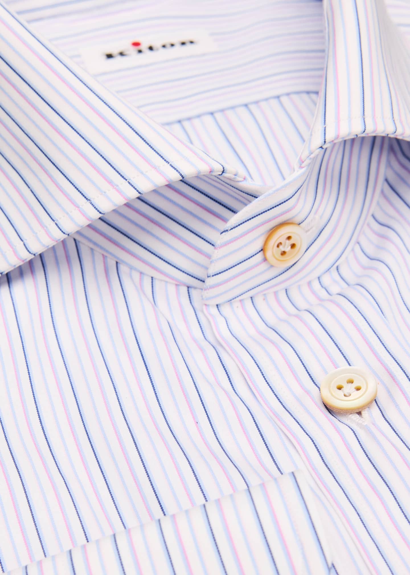 Kiton Men's Spread Collar Multi-Stripe Cotton Dress Shirt - Bergdorf ...