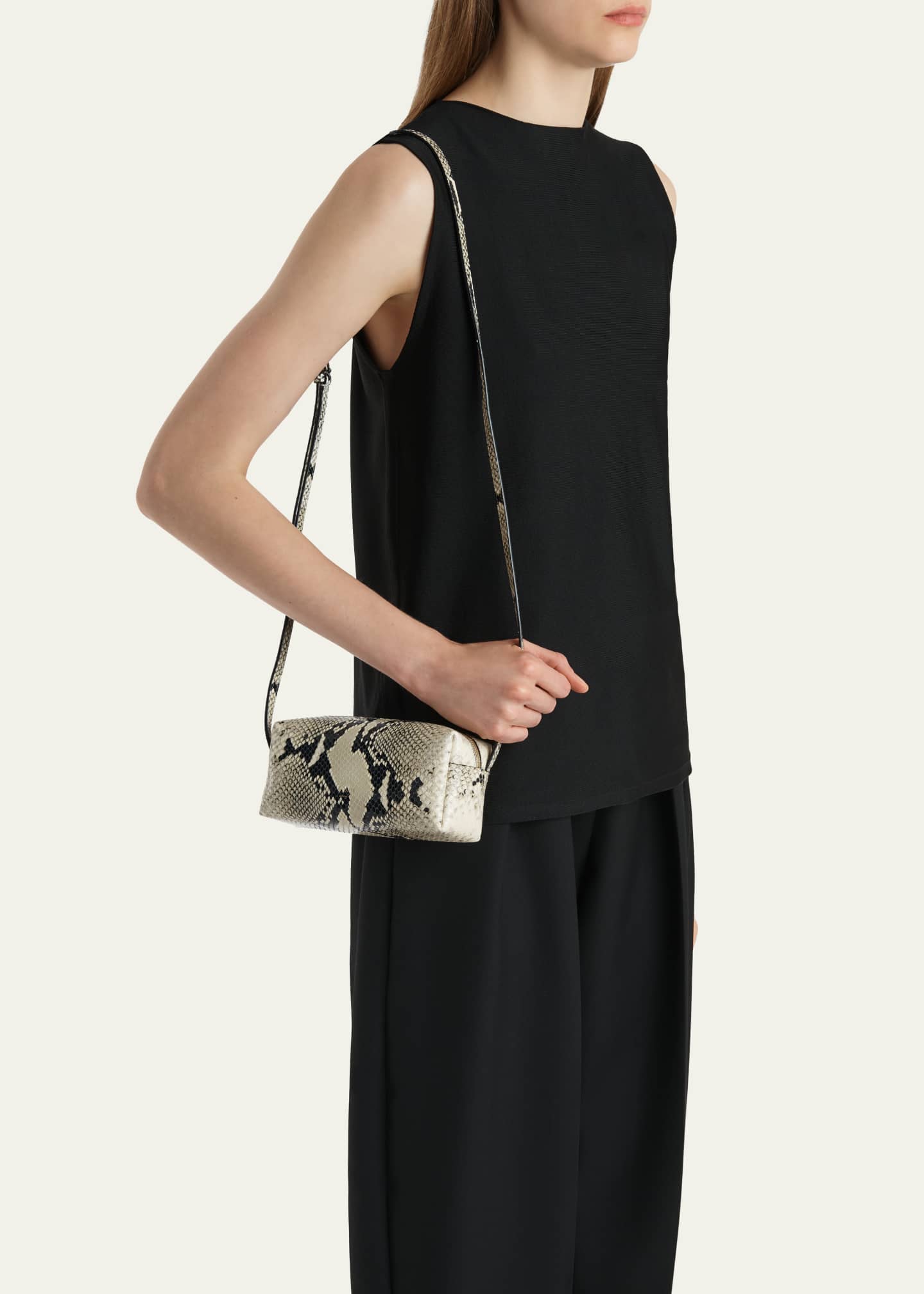 Khaite Kye Mini Python-Embossed Leather Crossbody Bag - Bergdorf Goodman