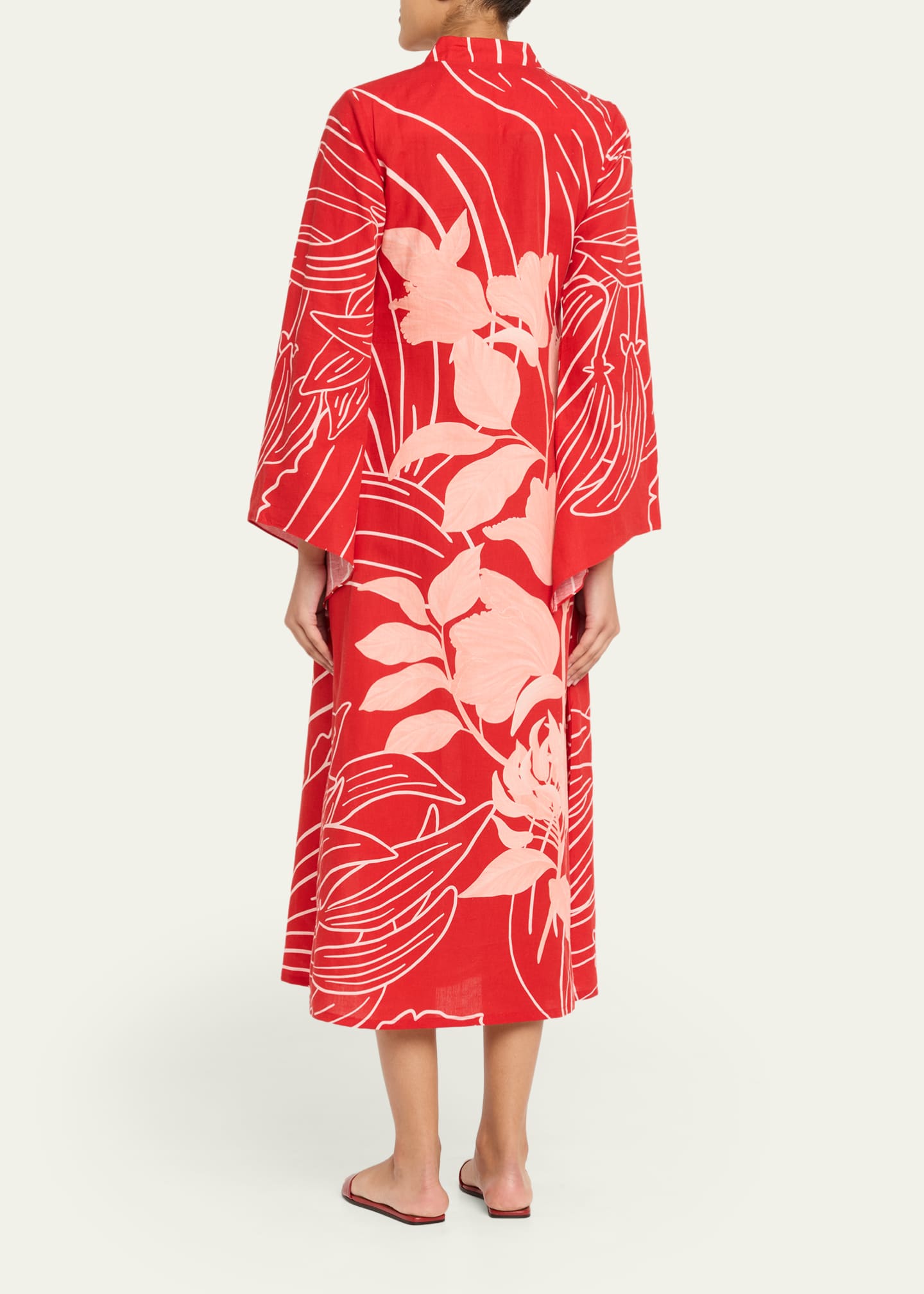 Verandah Wild Tulip Linen-Cotton Tunic - Bergdorf Goodman
