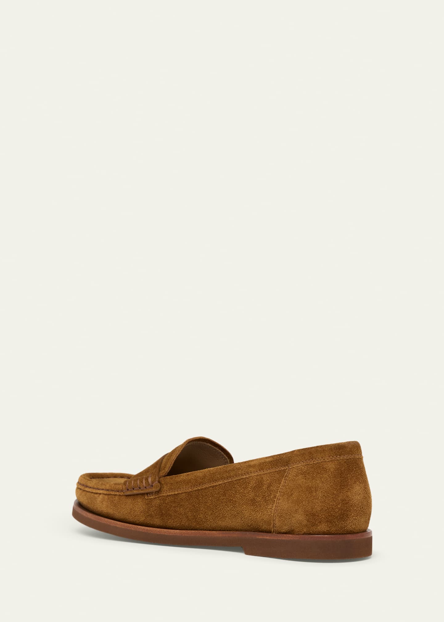 Gianvito Rossi Suede Penny Loafers - Bergdorf Goodman