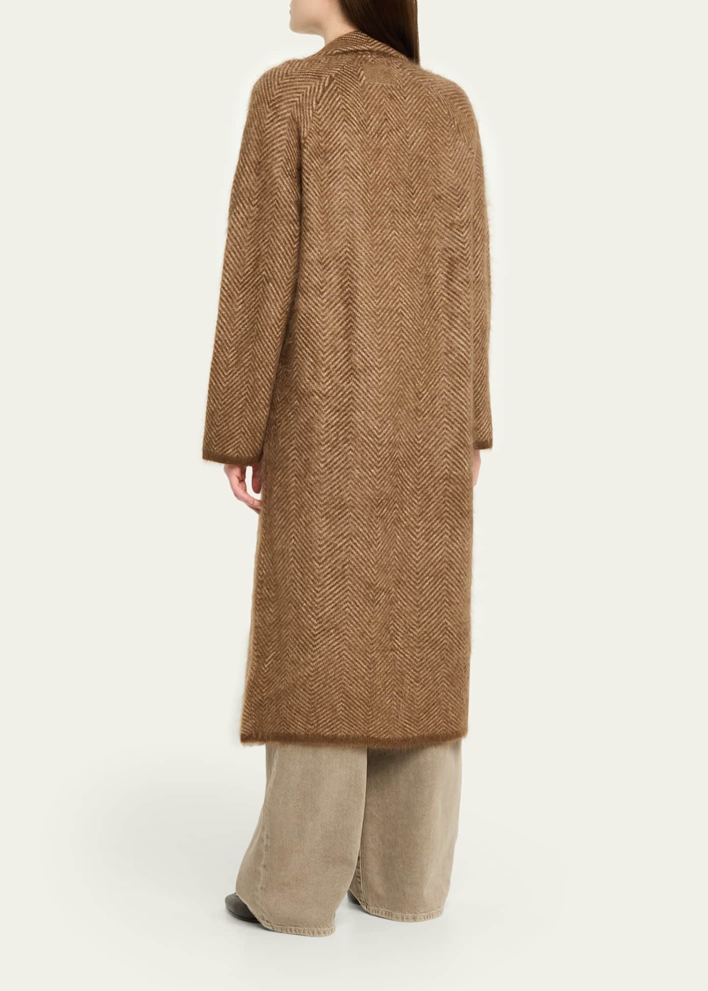 Guest in Residence Grizzly Herringbone Cashmere Double-Breasted Coat ...