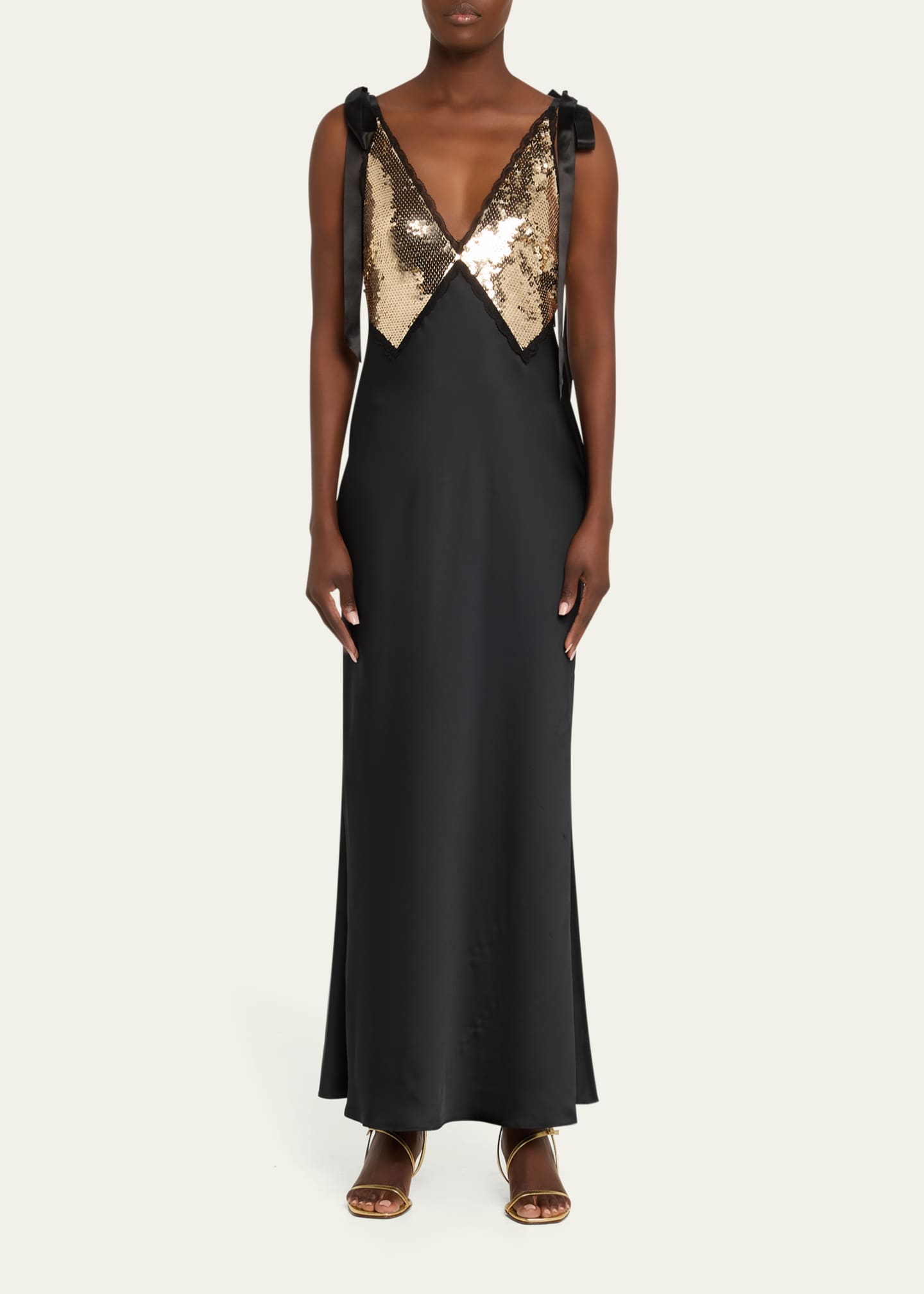 LoveShackFancy Talissa Sequined Maxi Dress - Bergdorf Goodman