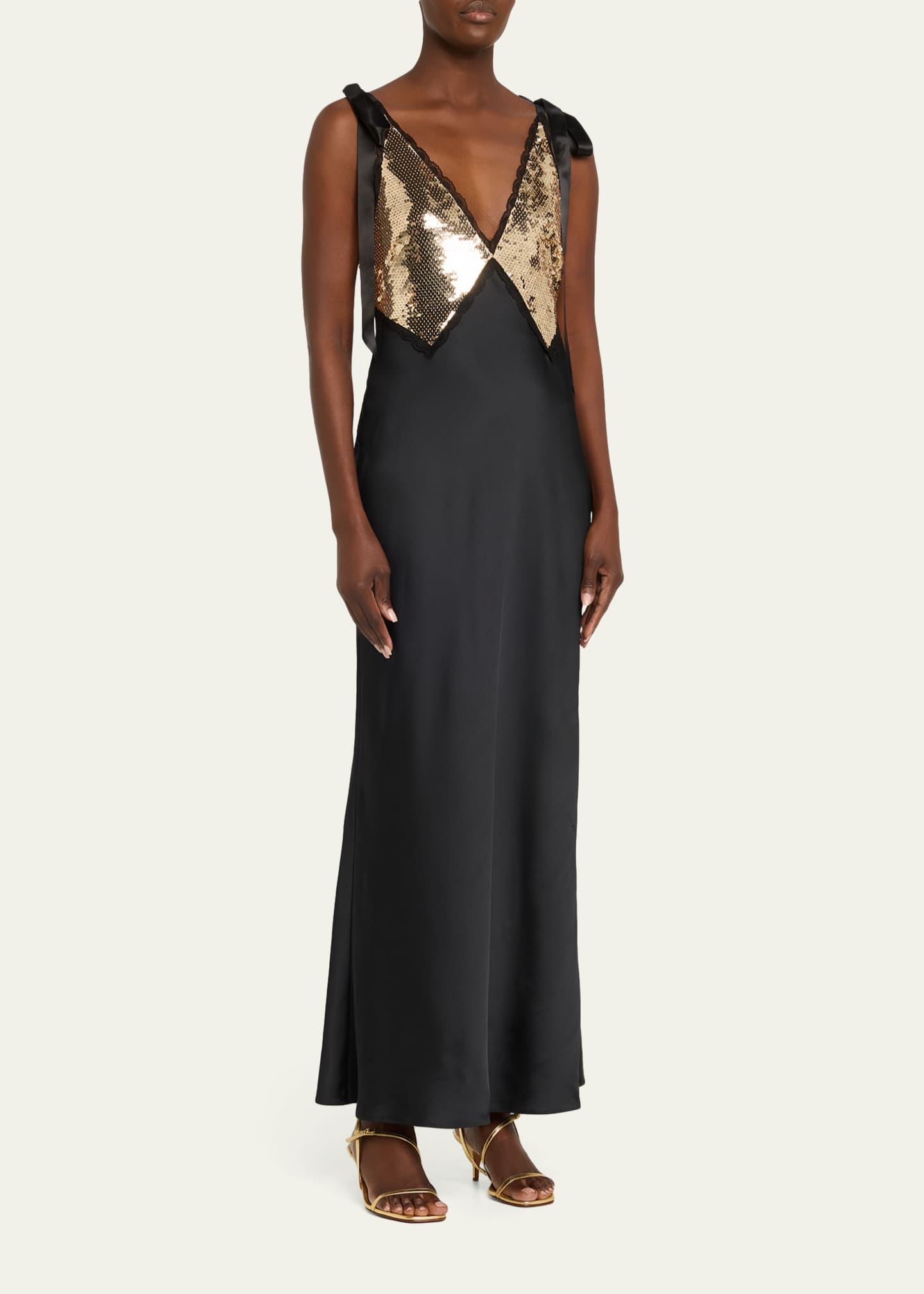 LoveShackFancy Talissa Sequined Maxi Dress - Bergdorf Goodman
