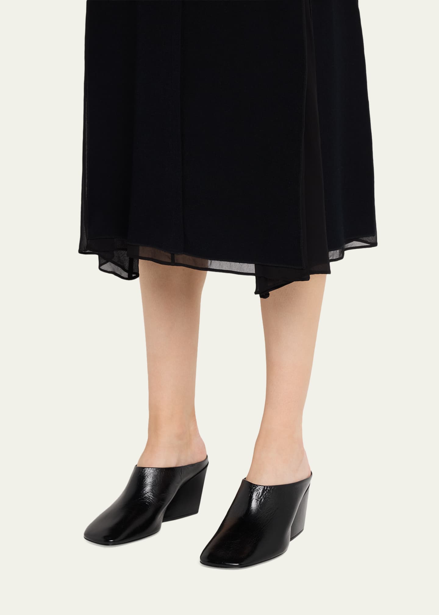 Proenza Schouler Slant Leather Mules - Bergdorf Goodman