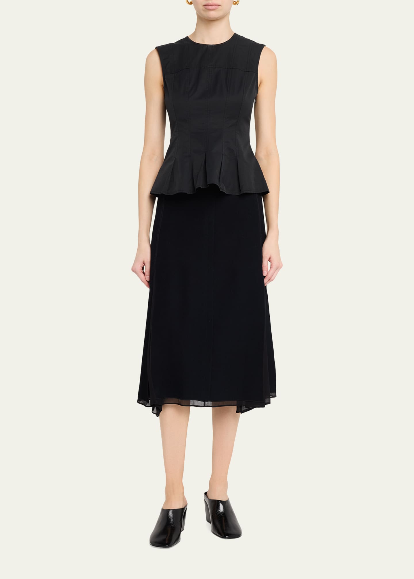 Proenza Schouler Slant Leather Mules - Bergdorf Goodman