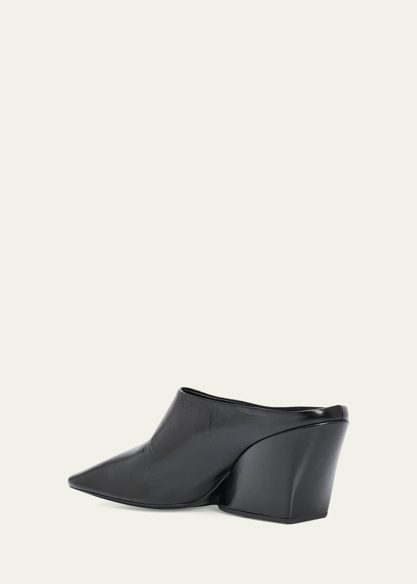 Proenza Schouler Slant Leather Mules - Bergdorf Goodman