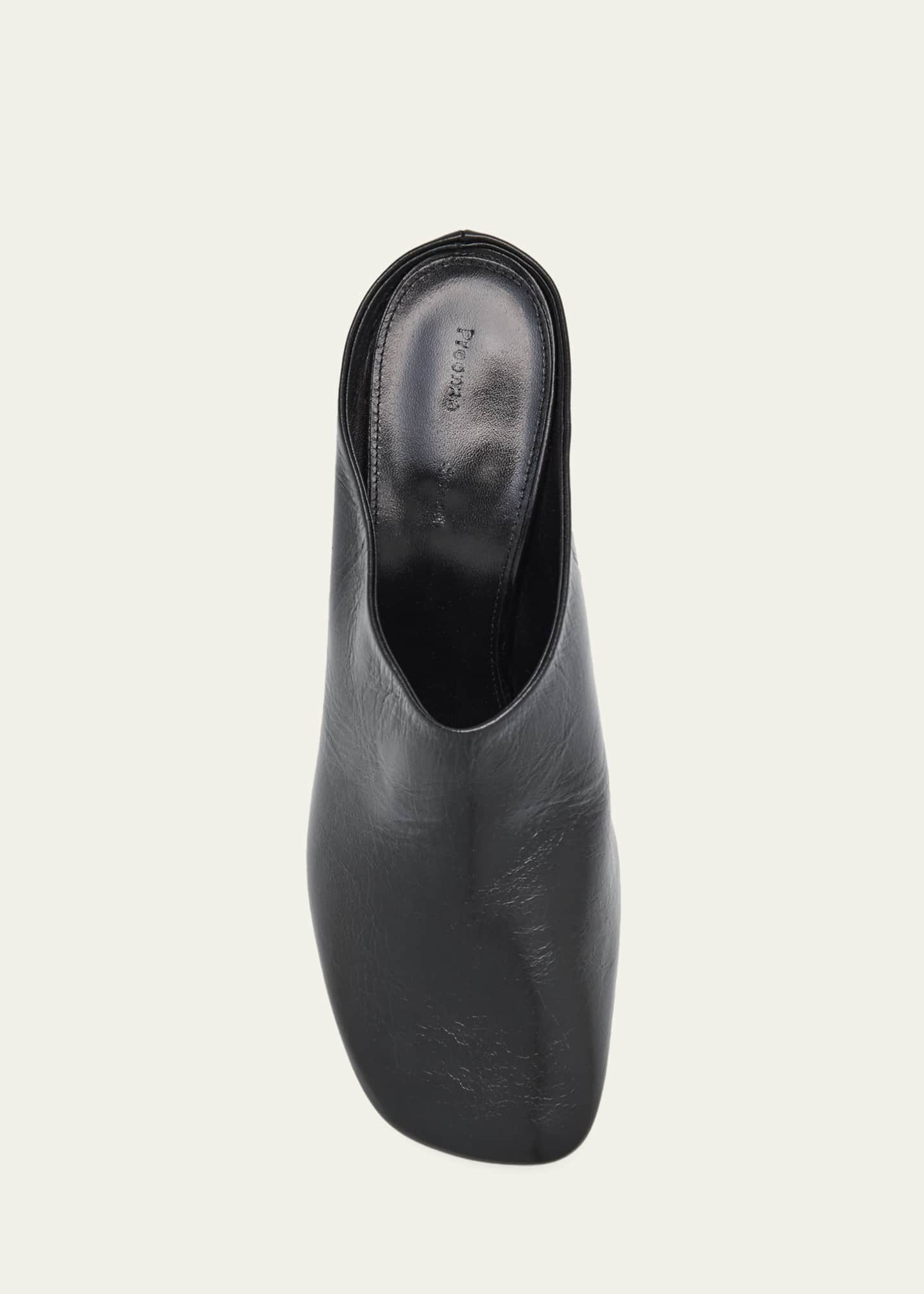 Proenza Schouler Slant Leather Mules - Bergdorf Goodman