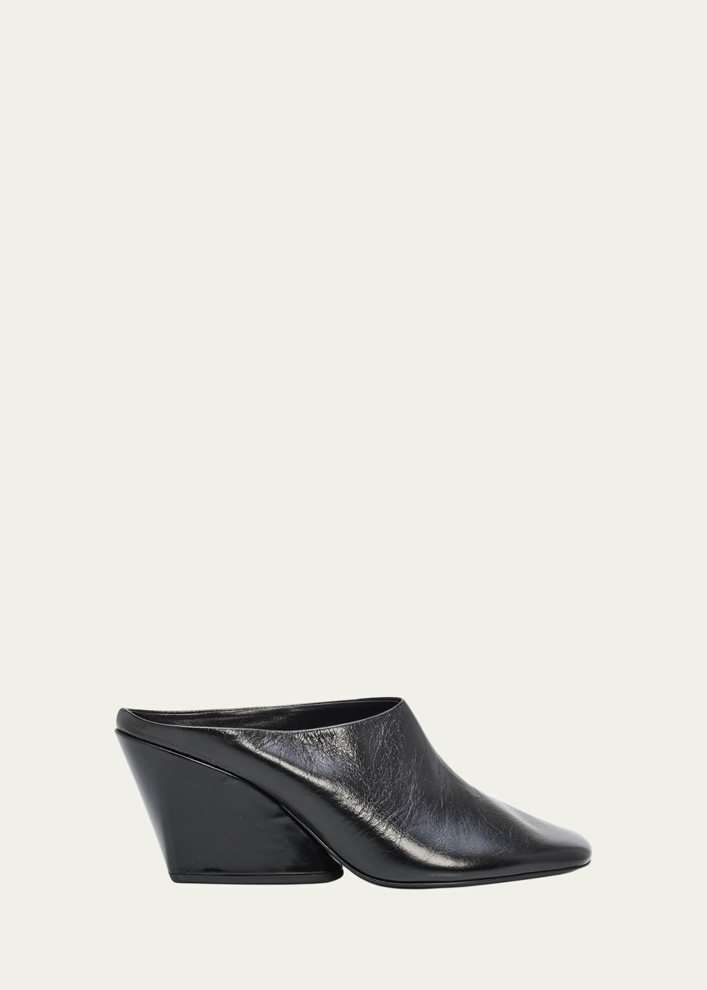 Proenza Schouler Slant Leather Mules - Bergdorf Goodman