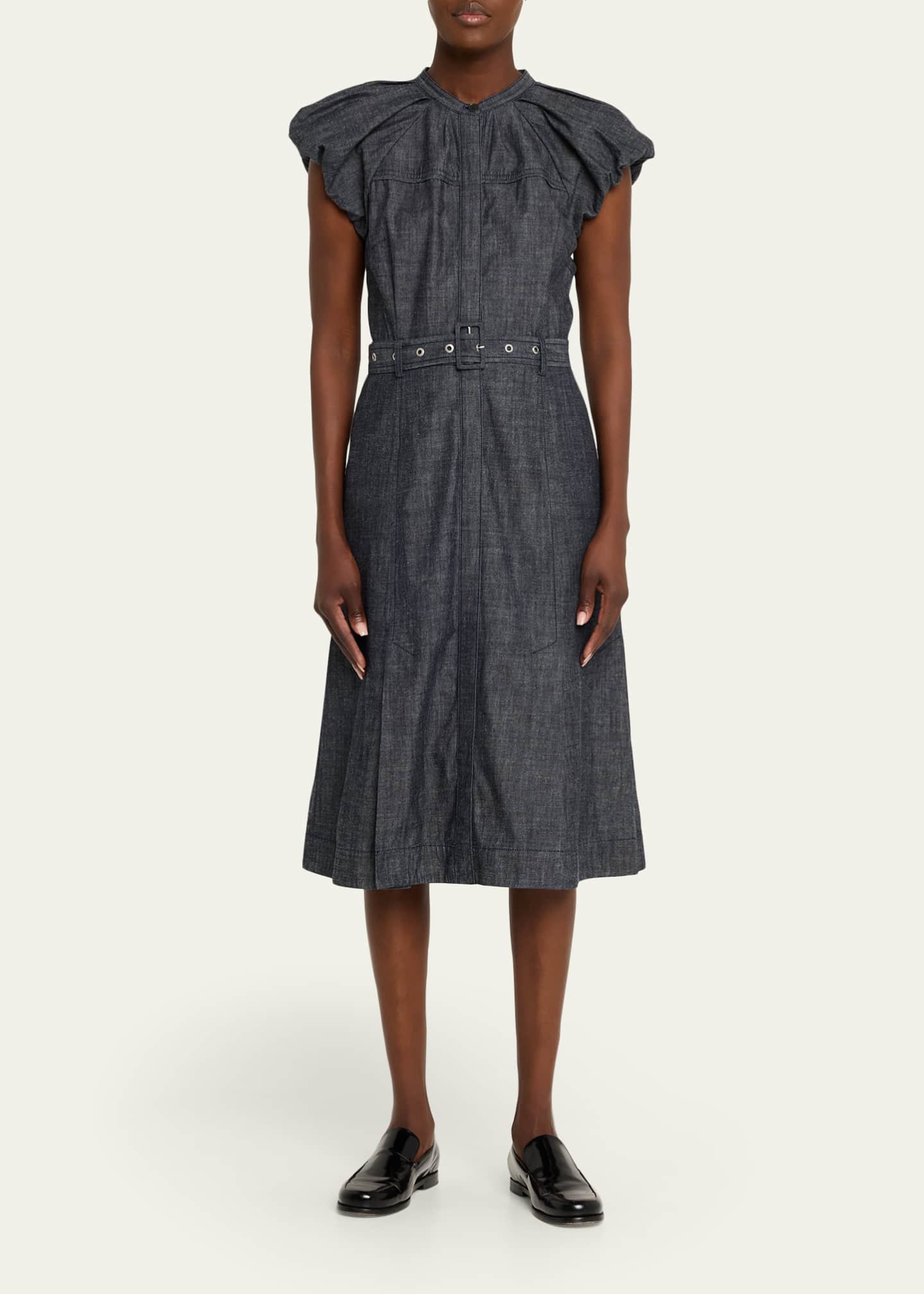 3.1 Phillip Lim Belted Denim Midi Shirtdress - Bergdorf Goodman