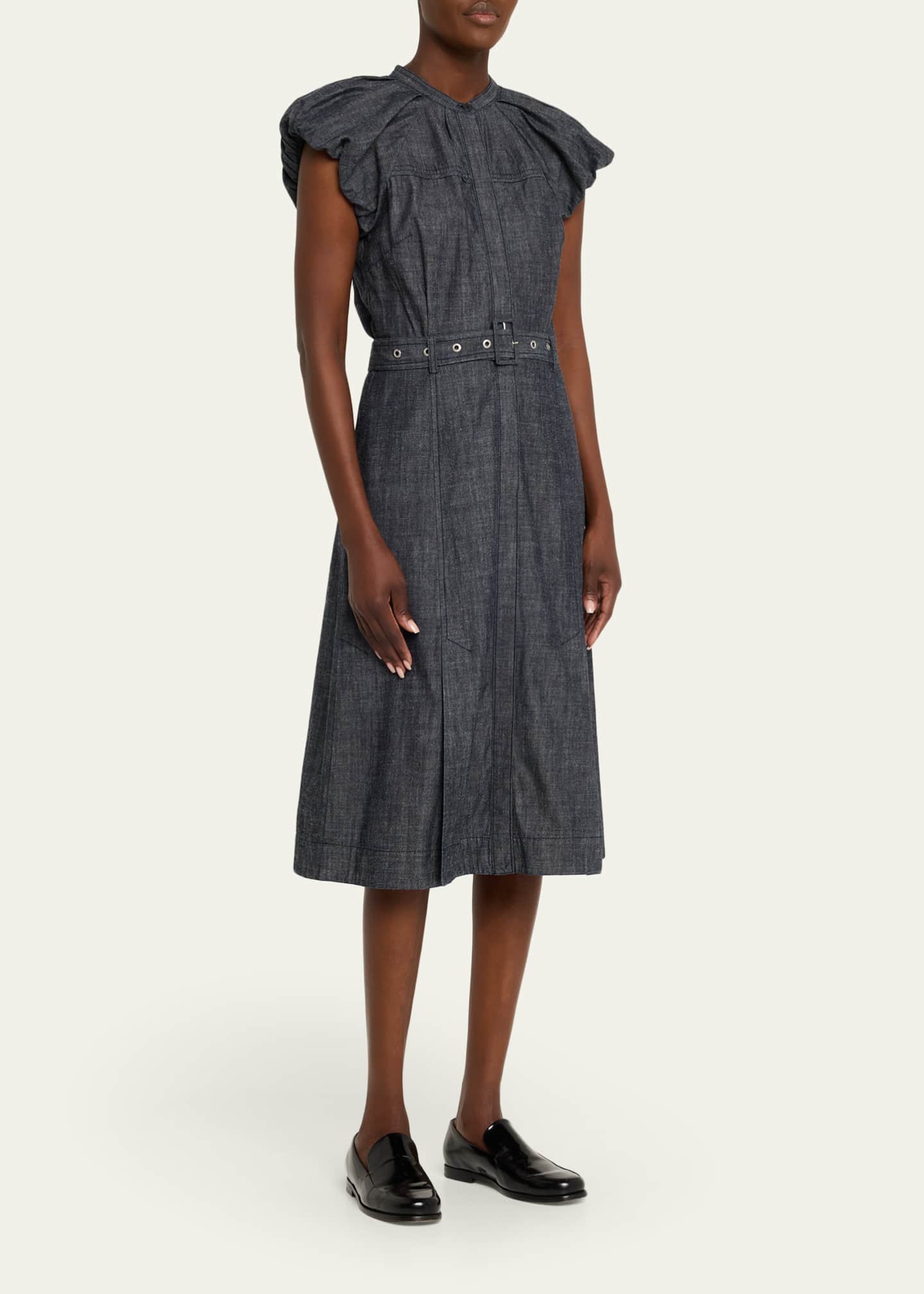 3.1 Phillip Lim Belted Denim Midi Shirtdress - Bergdorf Goodman