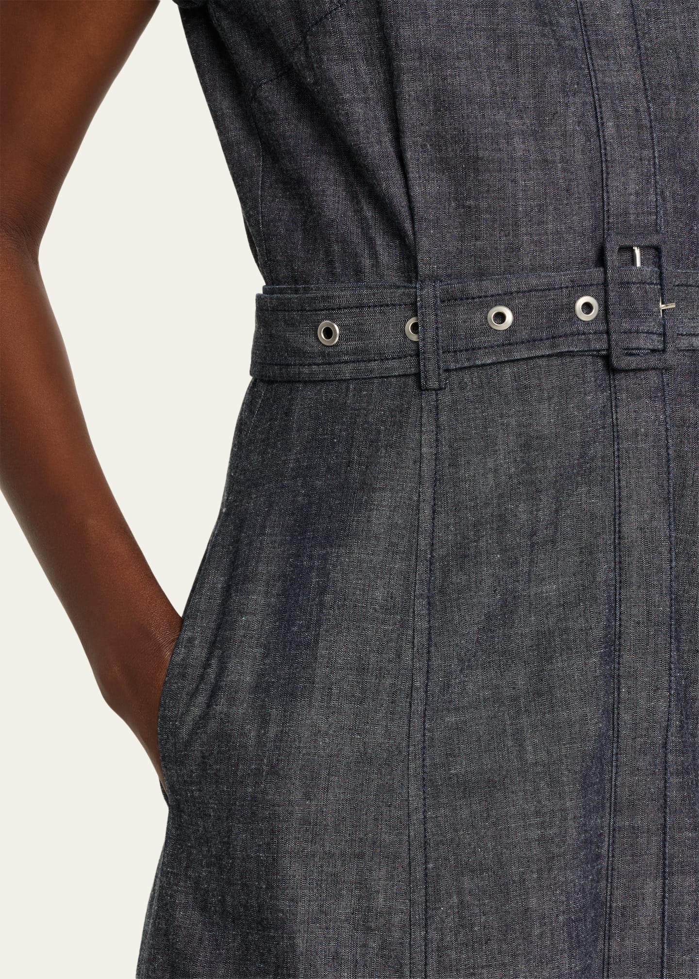 3.1 Phillip Lim Belted Denim Midi Shirtdress - Bergdorf Goodman