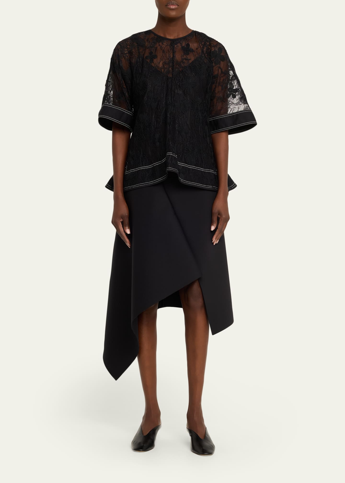 3.1 Phillip Lim Floral Lace Dimensional Blouse - Bergdorf Goodman