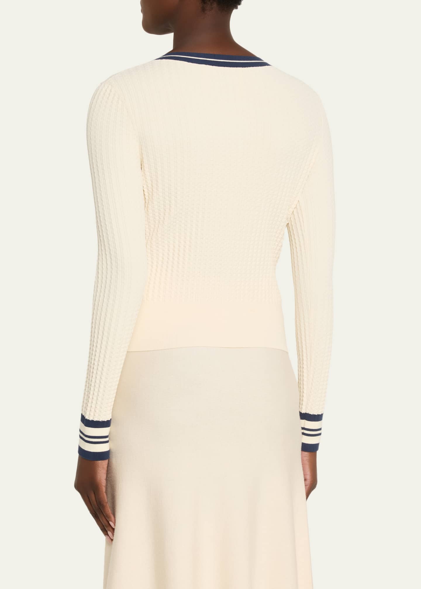 3.1 Phillip Lim Textured Rib V-Neck Cardigan - Bergdorf Goodman