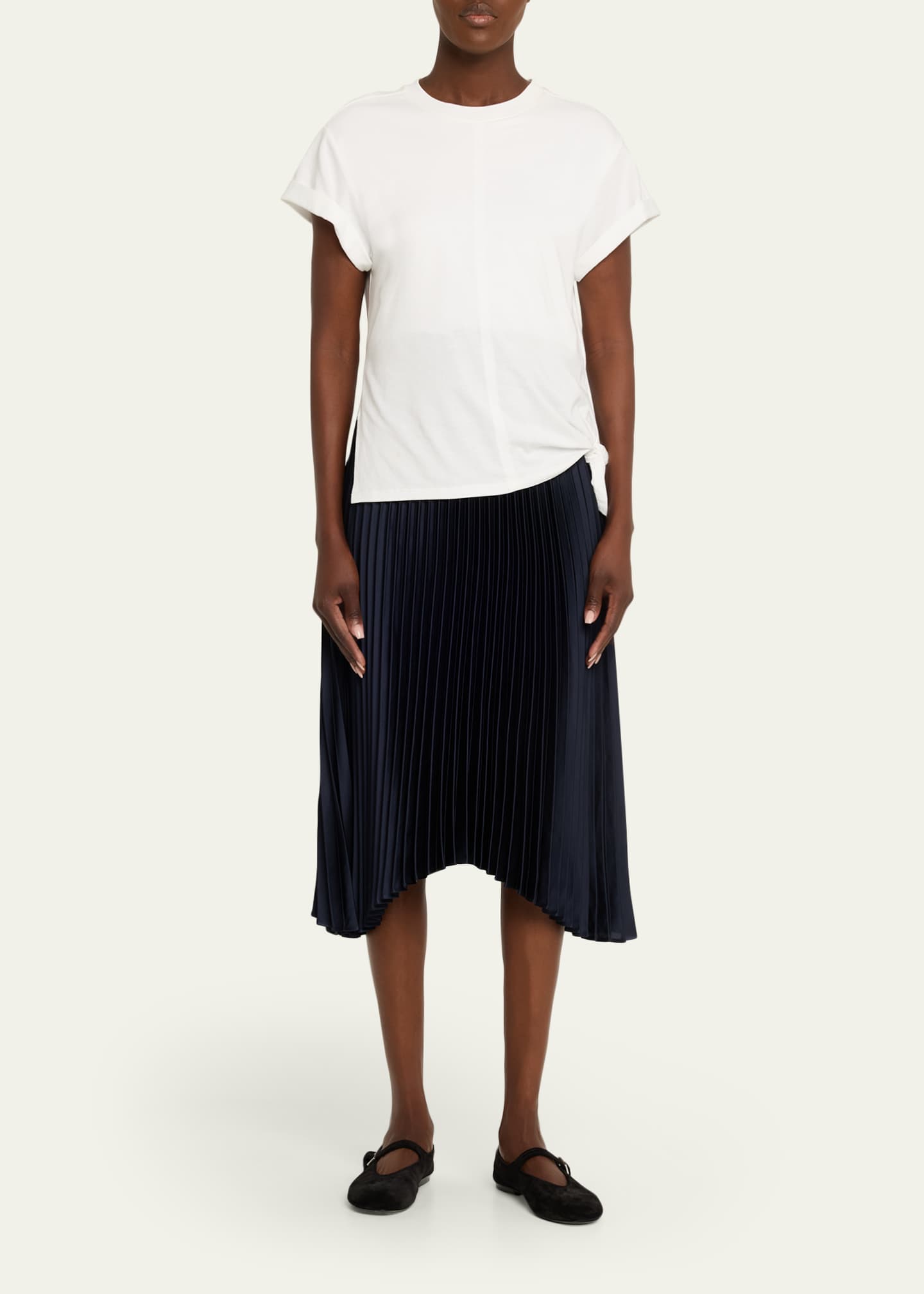 3.1 Phillip Lim Short-Sleeve T-Shirt Combo Midi Dress - Bergdorf Goodman