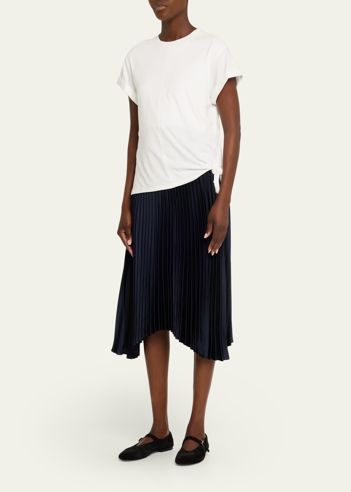 3.1 Phillip Lim Short-Sleeve T-Shirt Combo Midi Dress - Bergdorf Goodman