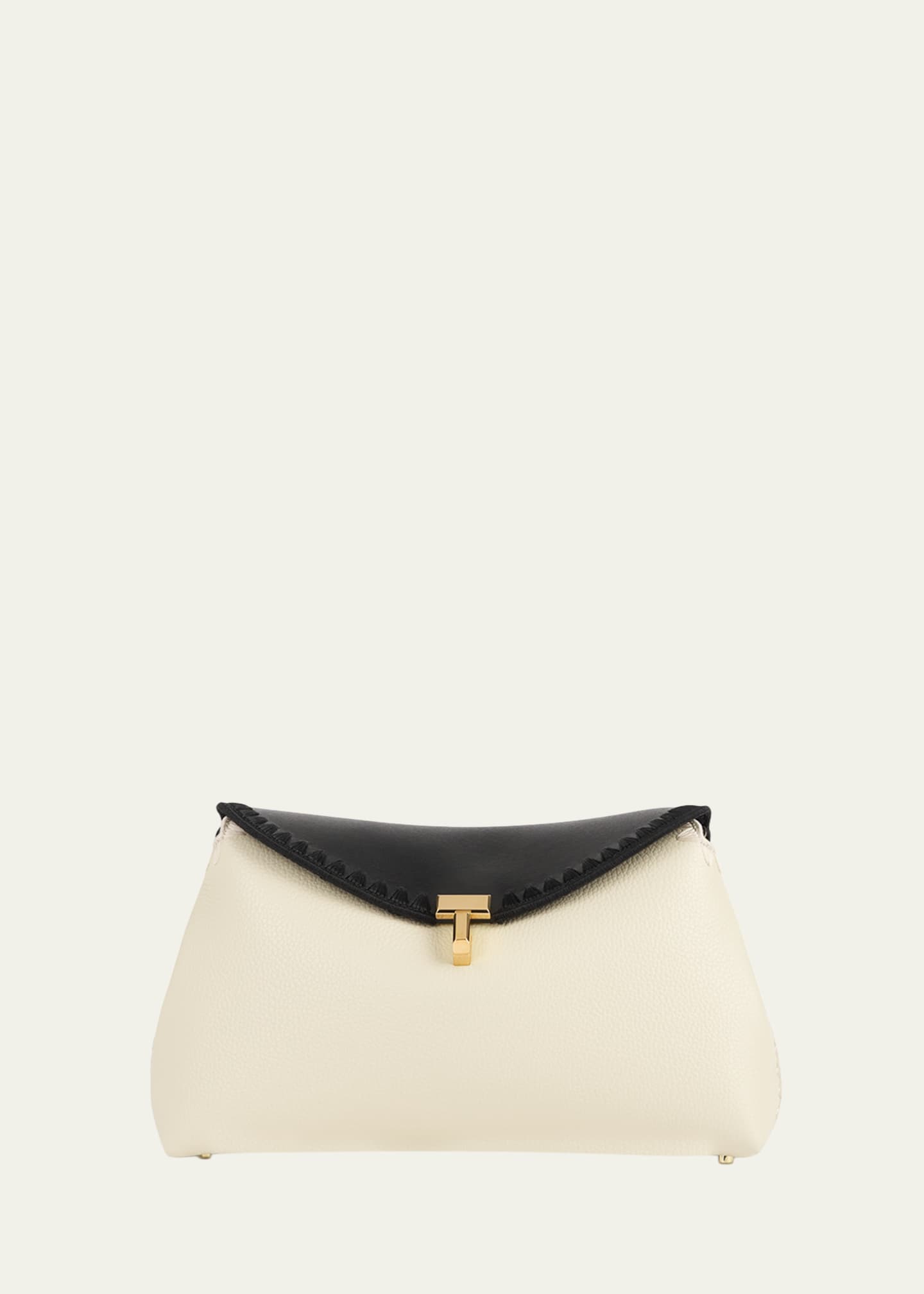 Toteme T-Lock Embroidered Leather Shoulder Bag - Bergdorf Goodman