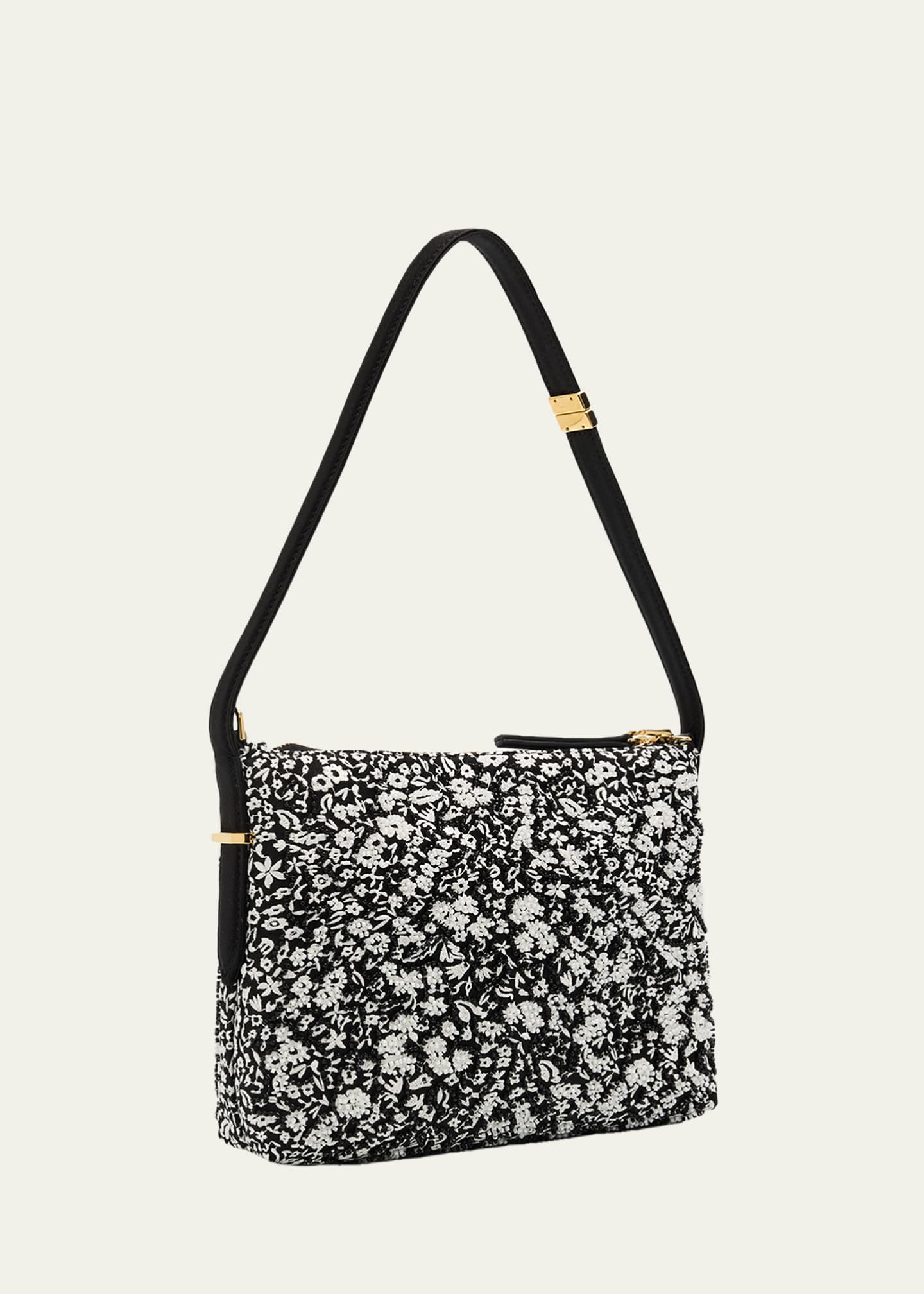 Toteme Bevel Beaded Floral Shoulder Bag - Bergdorf Goodman