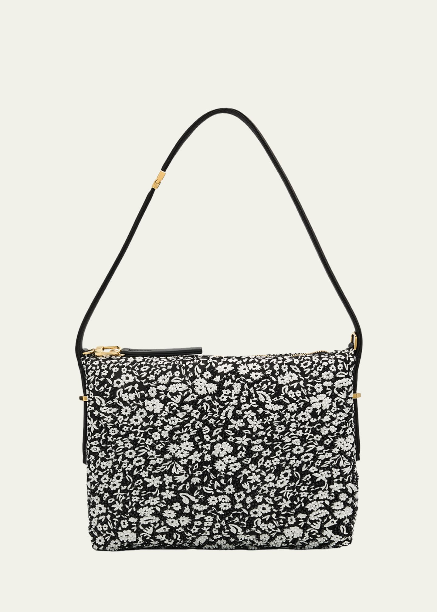 Toteme Bevel Beaded Floral Shoulder Bag - Bergdorf Goodman