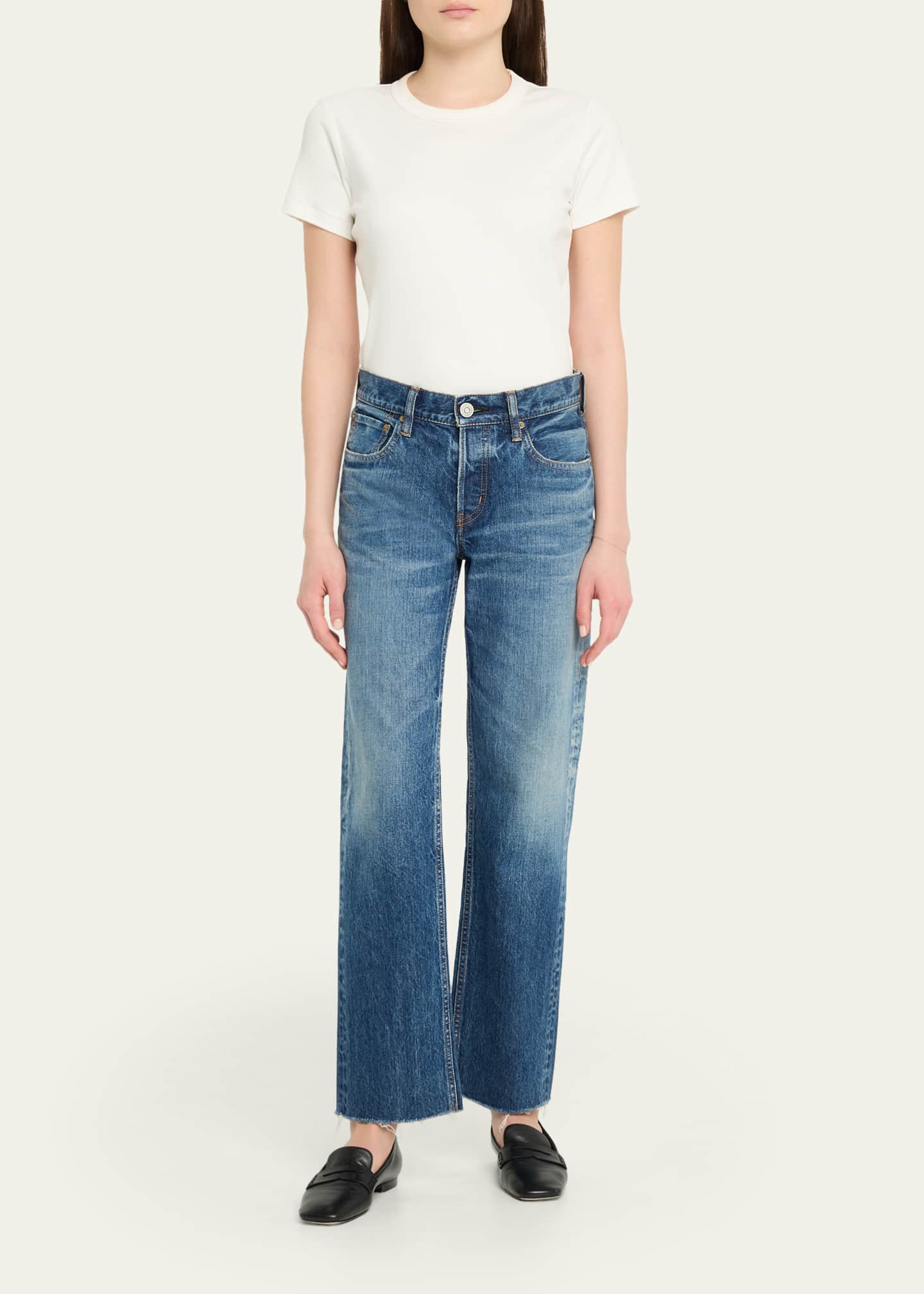 MOUSSY VINTAGE Needham Faded Straight-Leg Jeans - Bergdorf Goodman